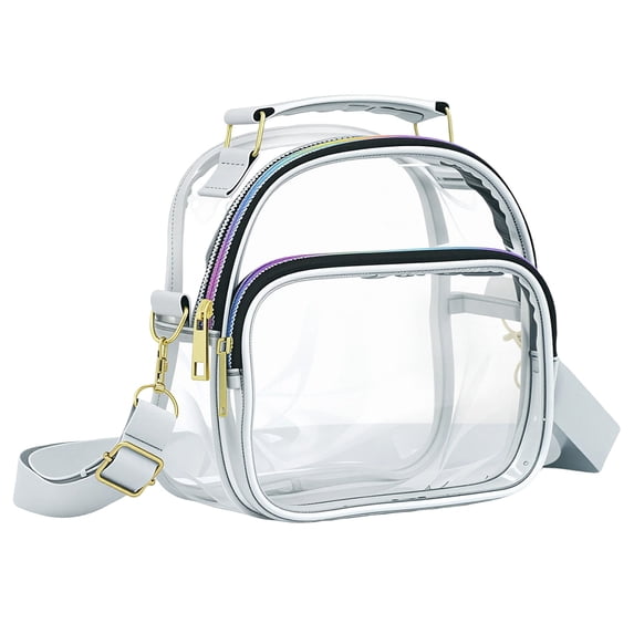 Clear Stadium Bag, Mini Clear Crossbody Bag for Concerts Games Work ...