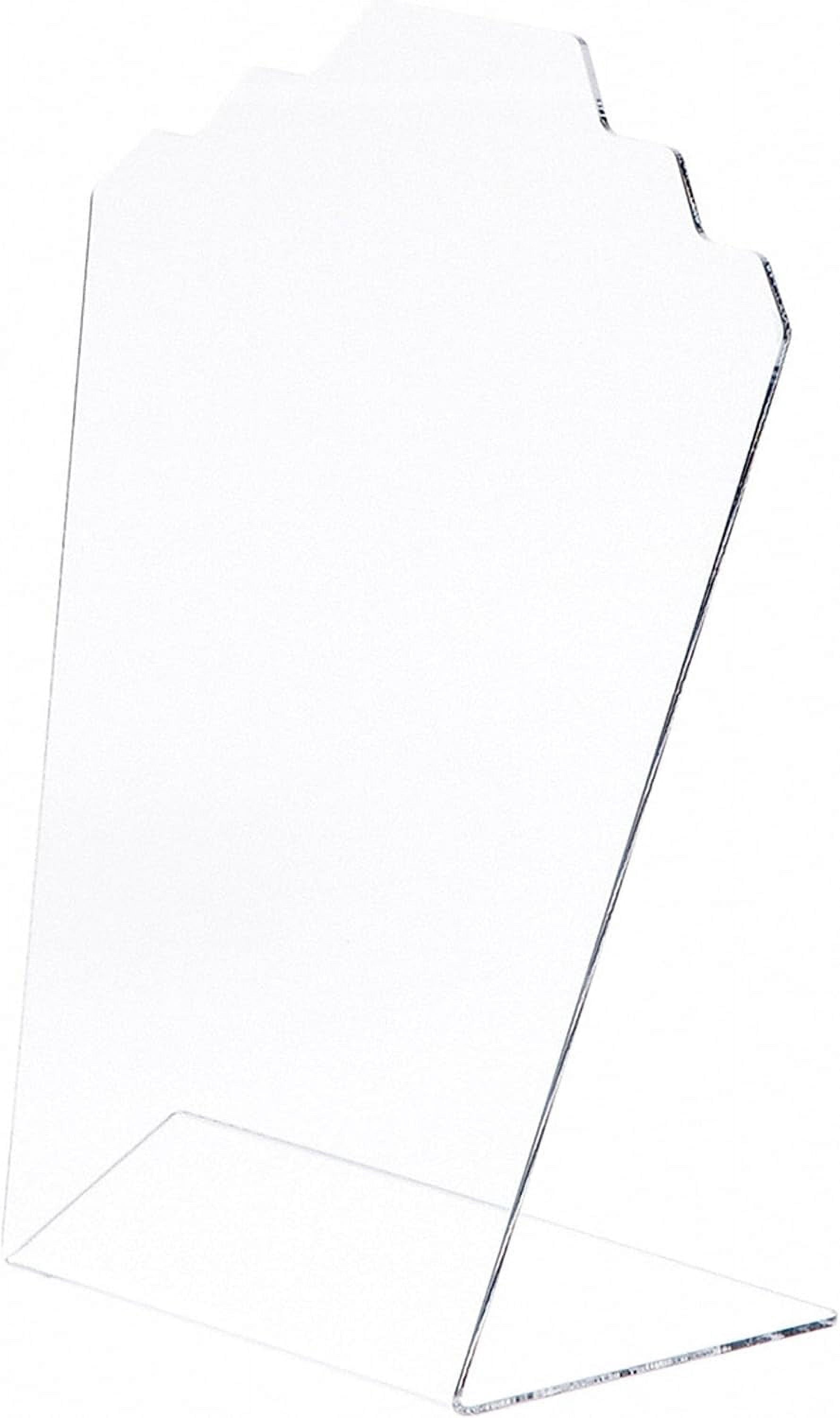 Clear Stair-Step Necklace Display Stand, 8" W x 4" D x 11.75" H (6 Pack ...