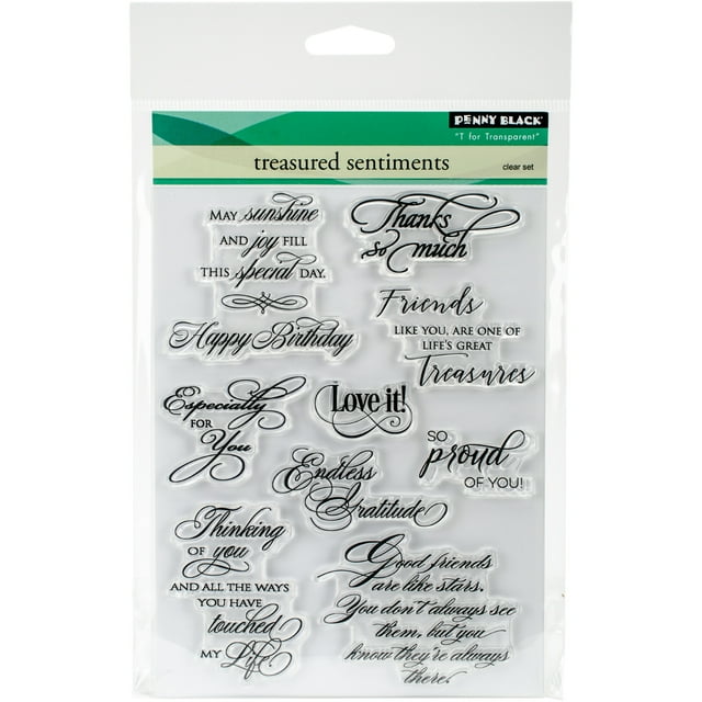 Clear Stamps-Treasured Sentiments - Walmart.com
