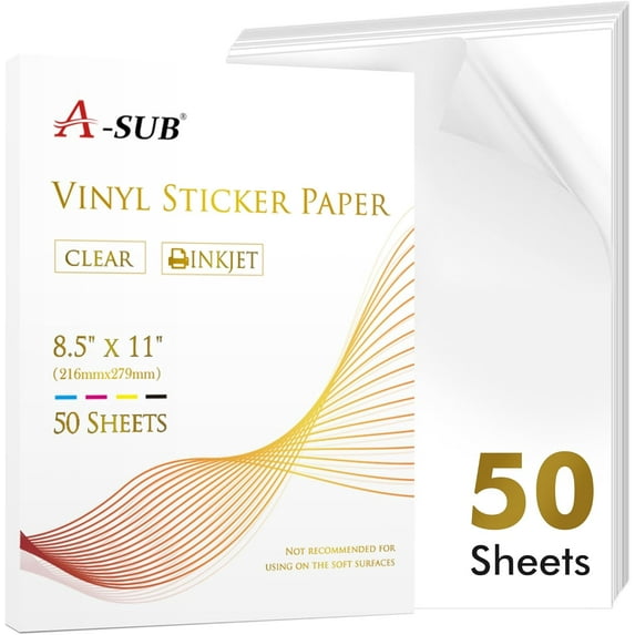Clear Sticker Paper for Inkjet Printers, Waterproof Translucent ...