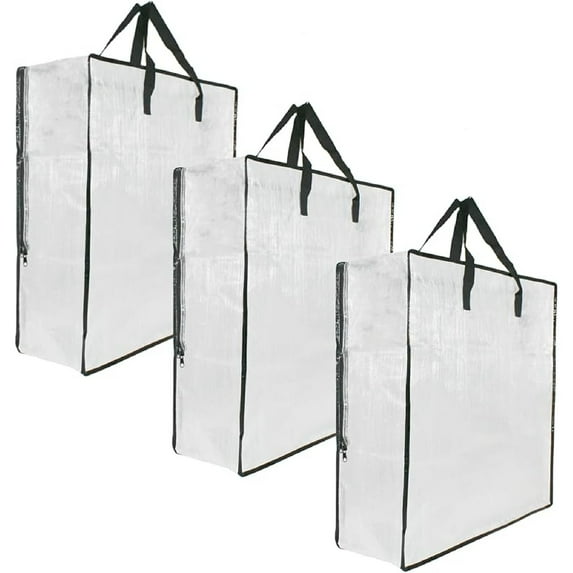 Clear Storage Bags with Zipper and Handles, Blanket Bags For Closet ...