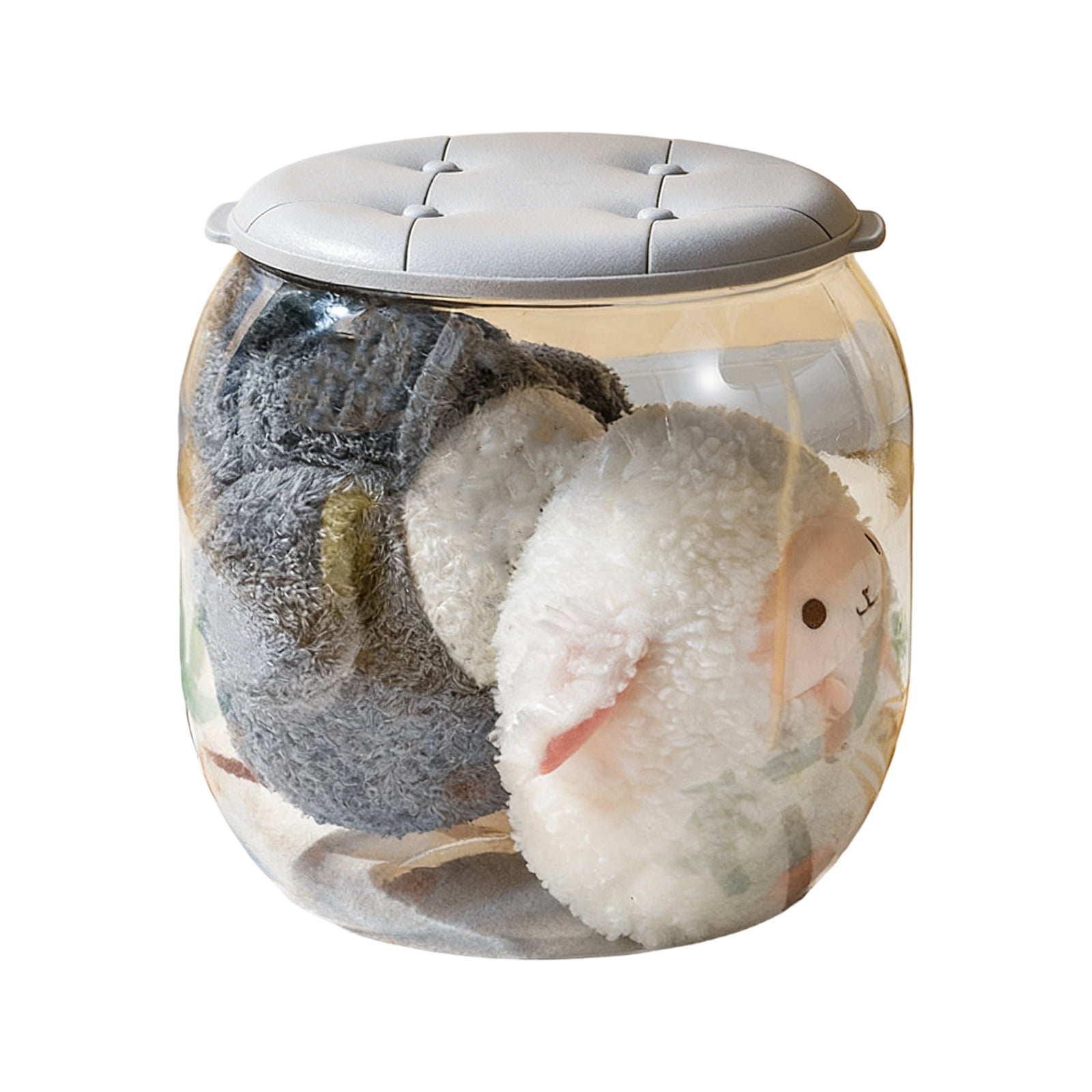Clear Storage Bin And Stool Safe For Kids Made From PP PET Materials ...
