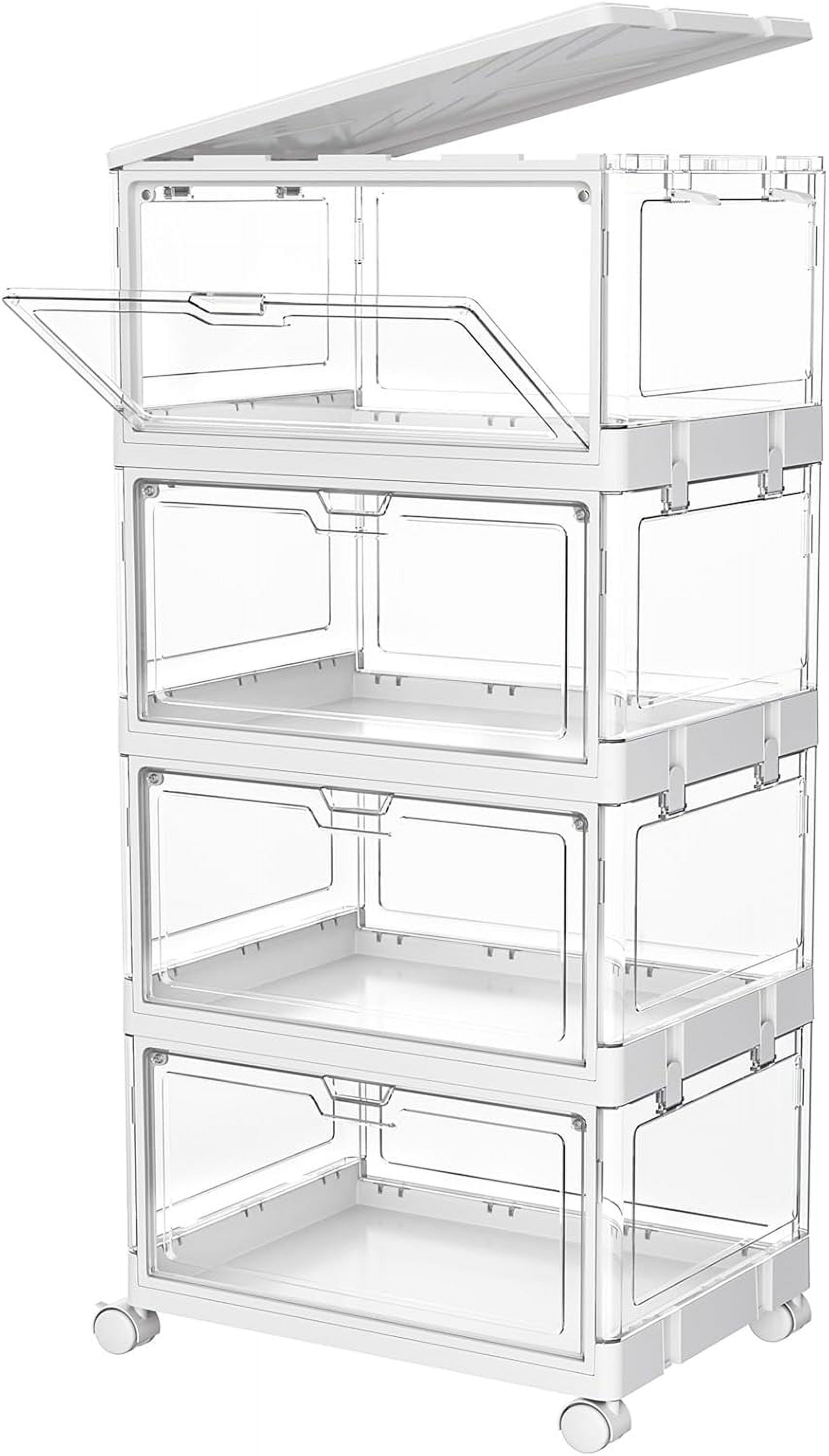 Clear Storage Bin with Lid 3 Pack 【Stackable & Sturdy】Plastic ...