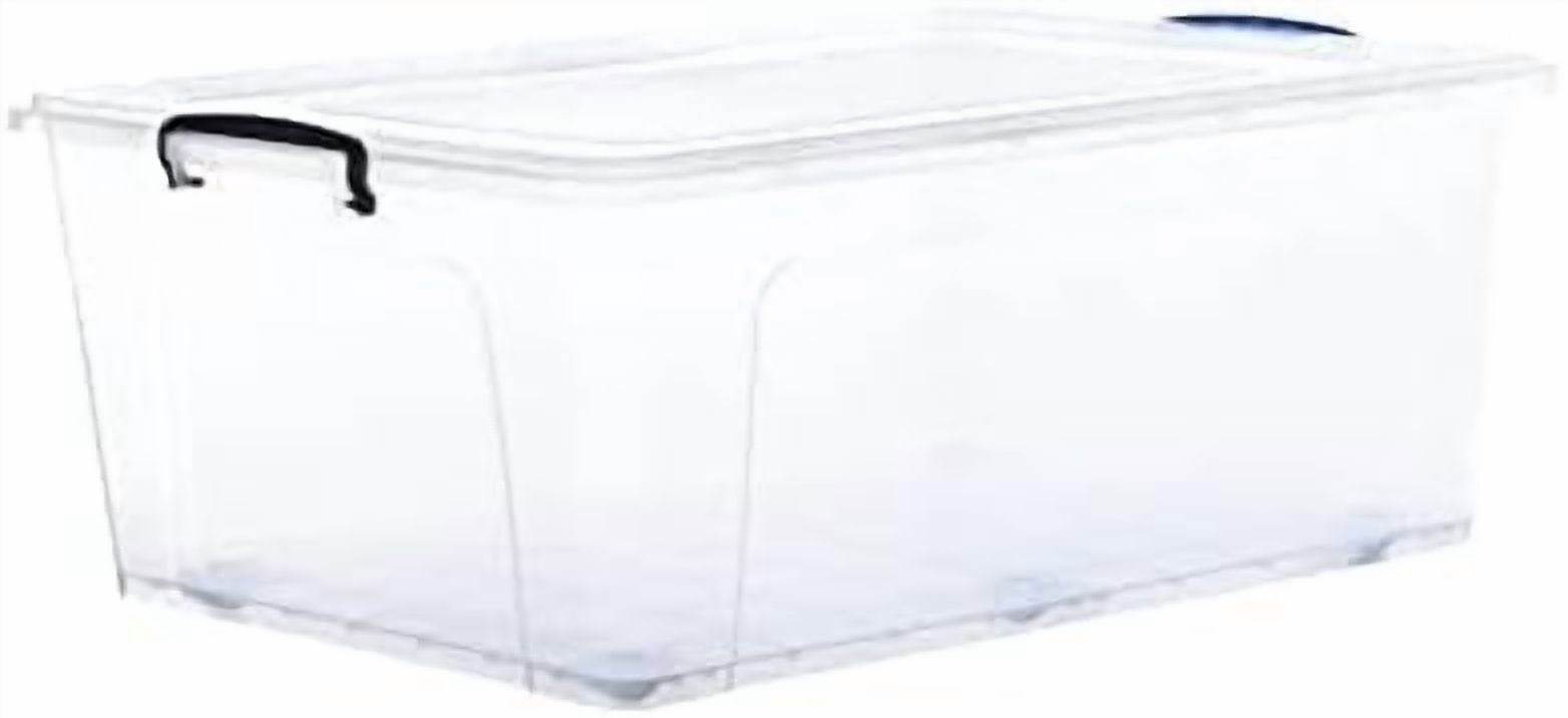 Clear Storage Bin with Lid, Large Stackable Container with Lid, 32 ...