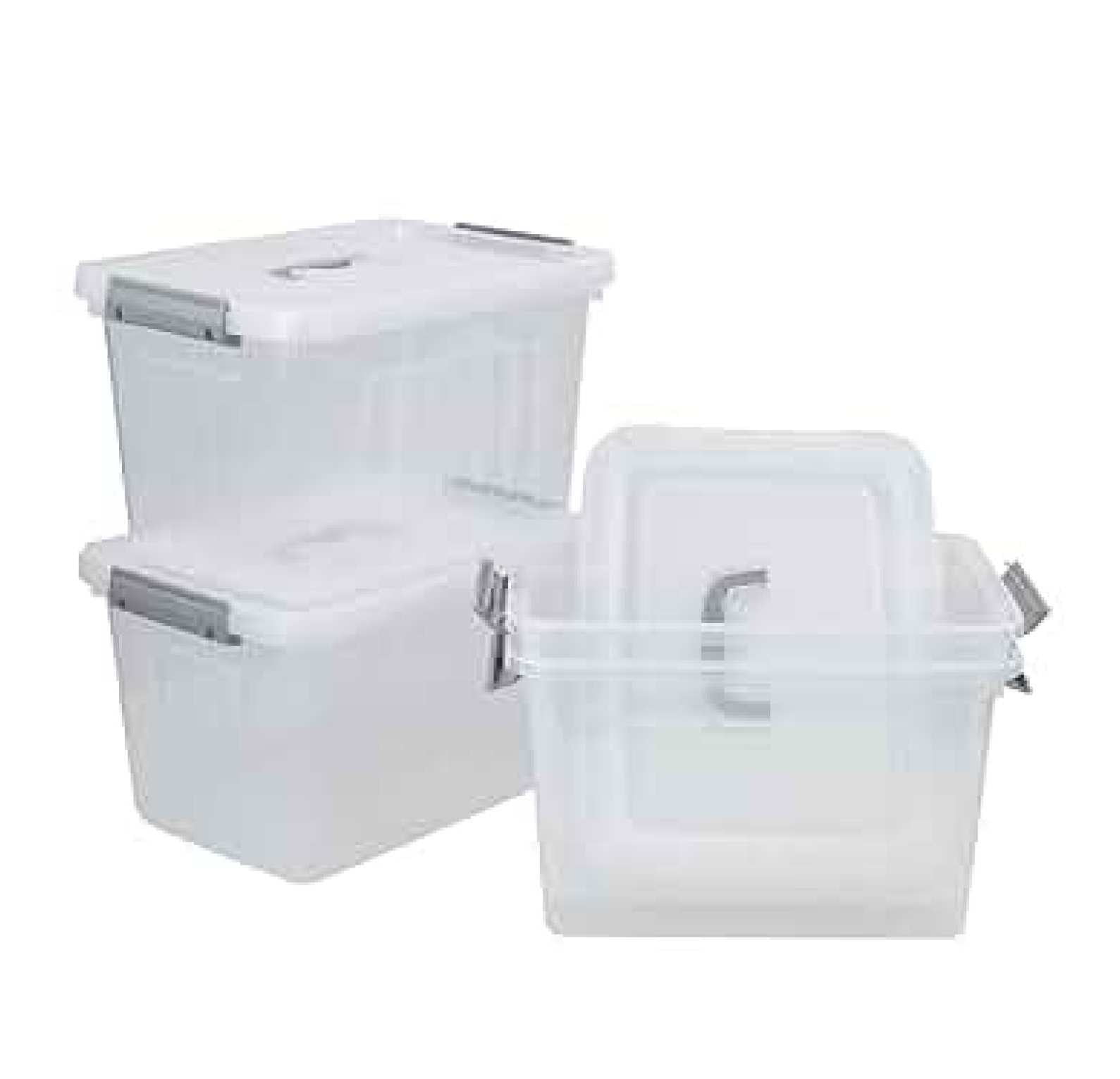 Clear Storage Bins 4-Pack, Plastic Storage Containers with Lids, 10L ...