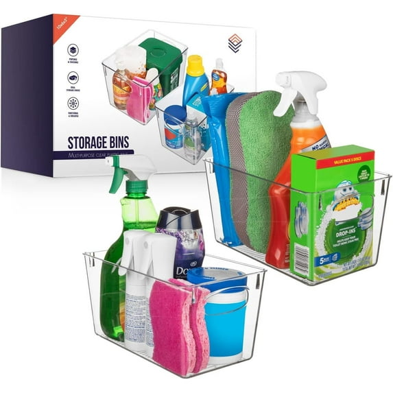 Clear Storage Bins - Kitchen Organization and Storage or Pantry Storage - Fridge Organizer ...