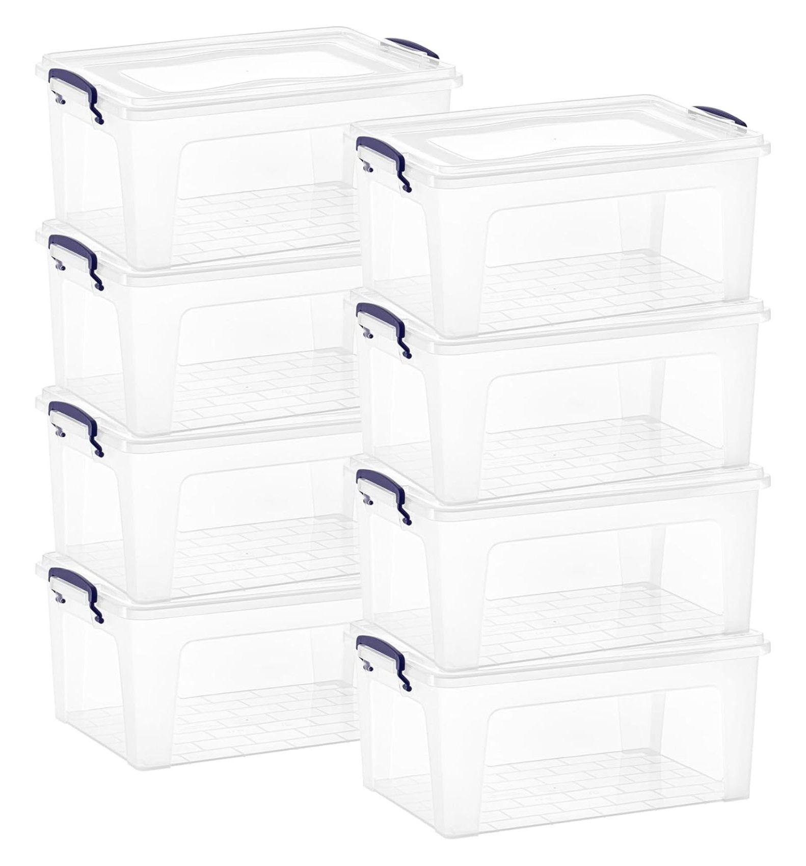 Clear Storage Bins with Lids, 16 Quart BPA Plastic Containers ...