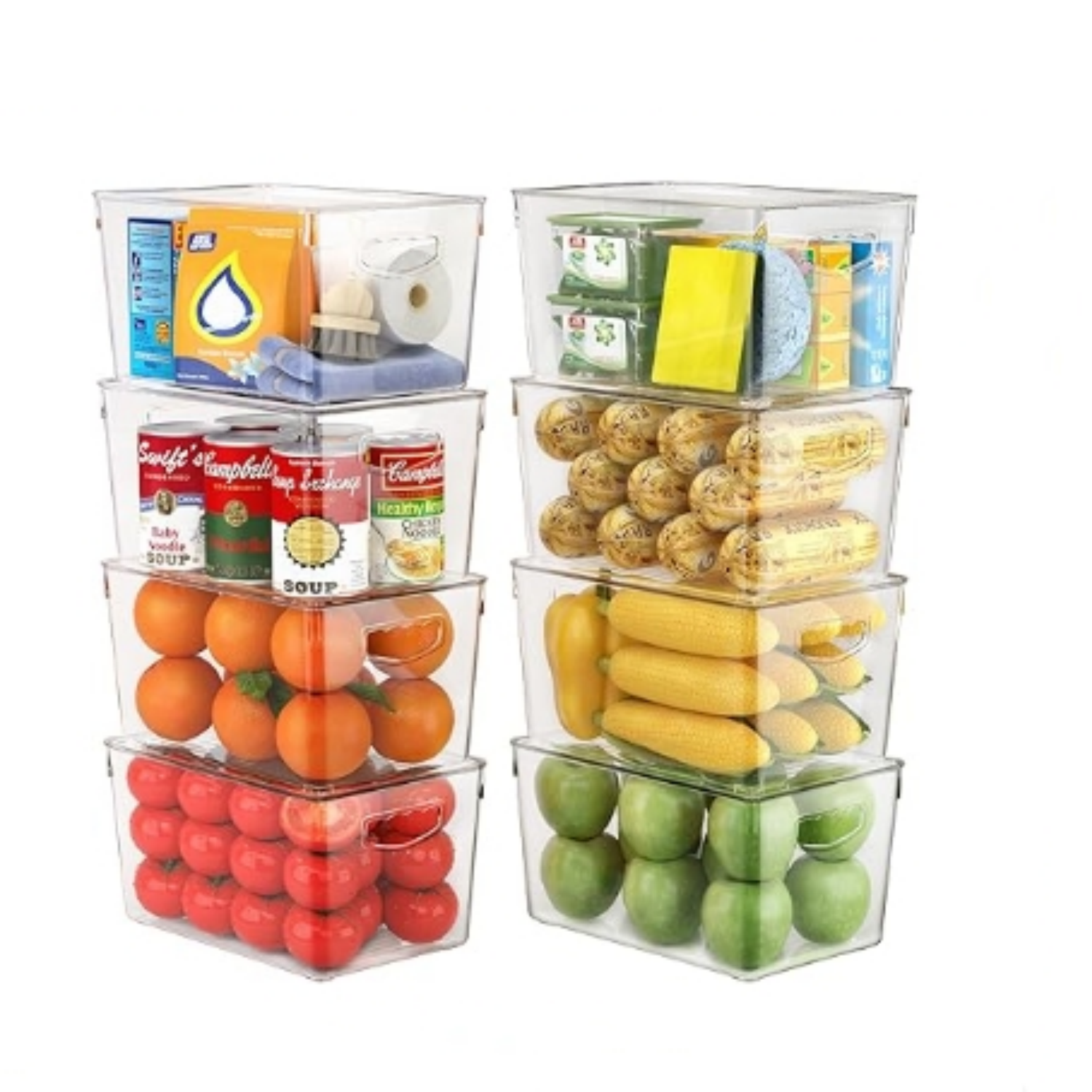 Clear Storage Bins with Lids Stackable - Large Plastic Containers for ...