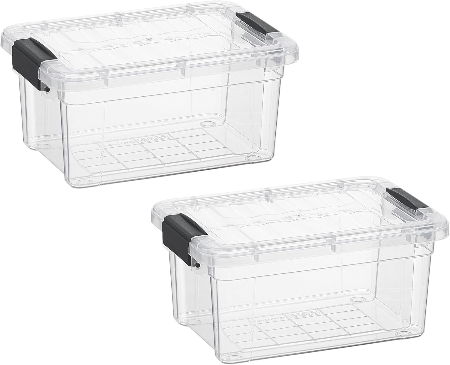 Clear Storage Bins with Lids, Stackable Storage Box with Latches and ...