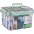 Clear Storage Box Container, First Aid Box Organizer with Handles ...