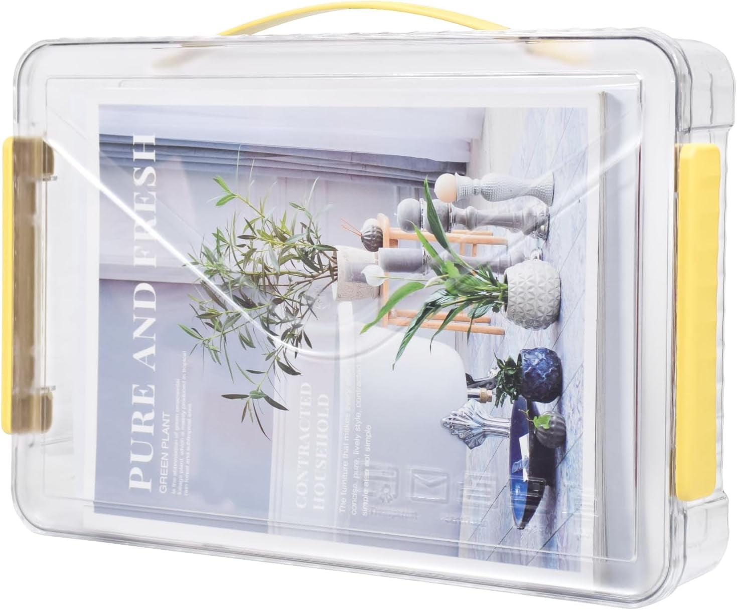Clear Storage Boxes with Lid - A4 Transparent Paper Storage Organiser ...