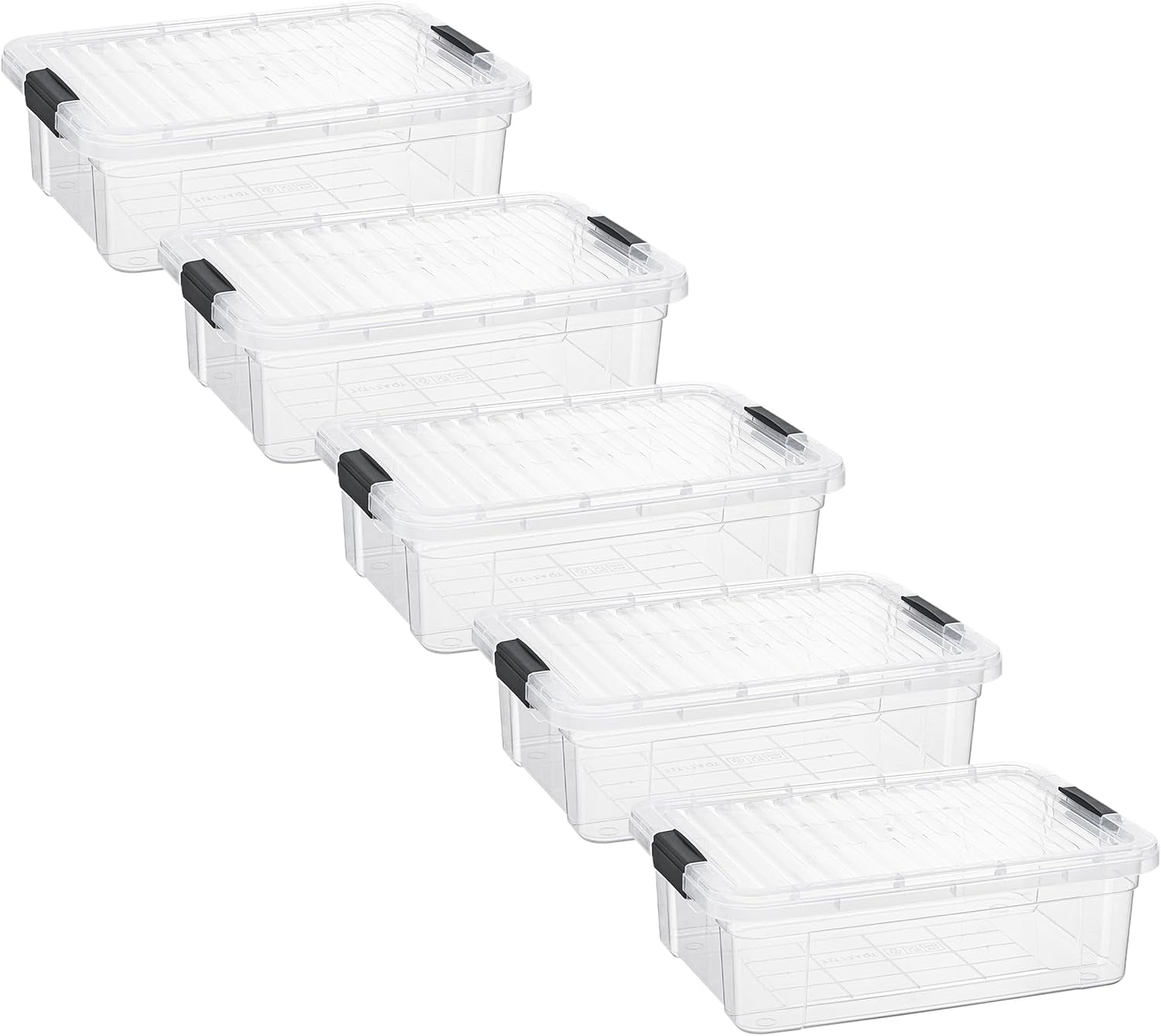 Clear Storage Boxes with Lids, 7.4 Quart BPA Free Plastic Containers ...