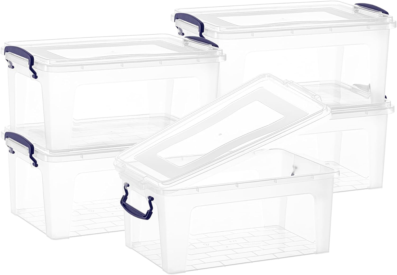 Clear Storage Boxes with Lids, 9.5 Quart BPA Free Plastic Containers ...