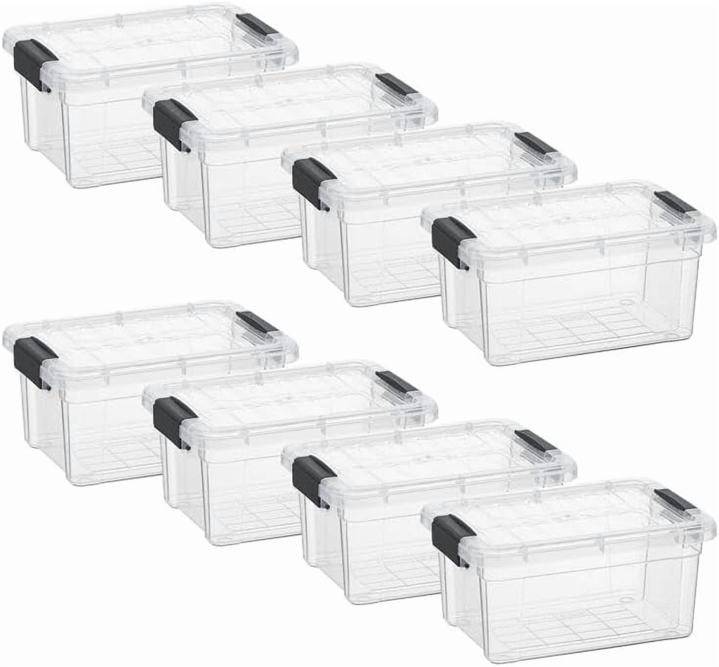 Clear Storage Boxes with Lids Quart Plastic Container Bins for ...