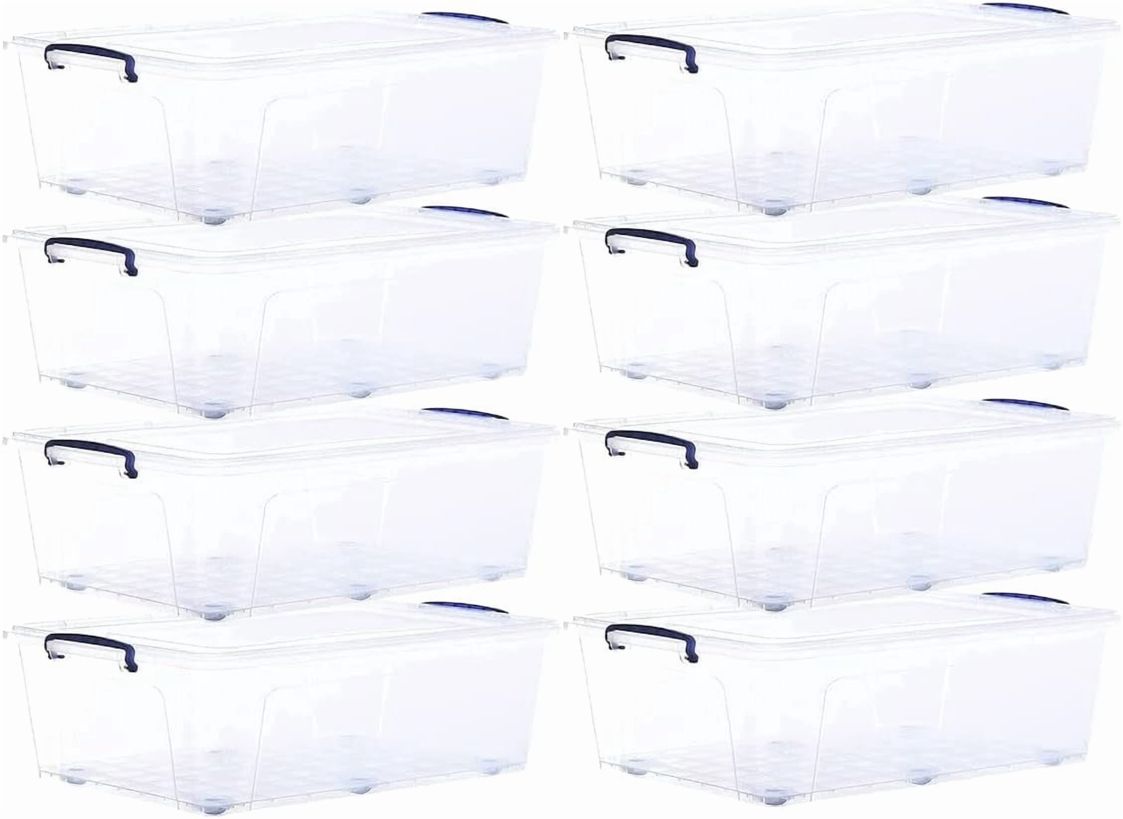 Clear Storage Boxes with Lids Quart Plastic Container Bins for ...