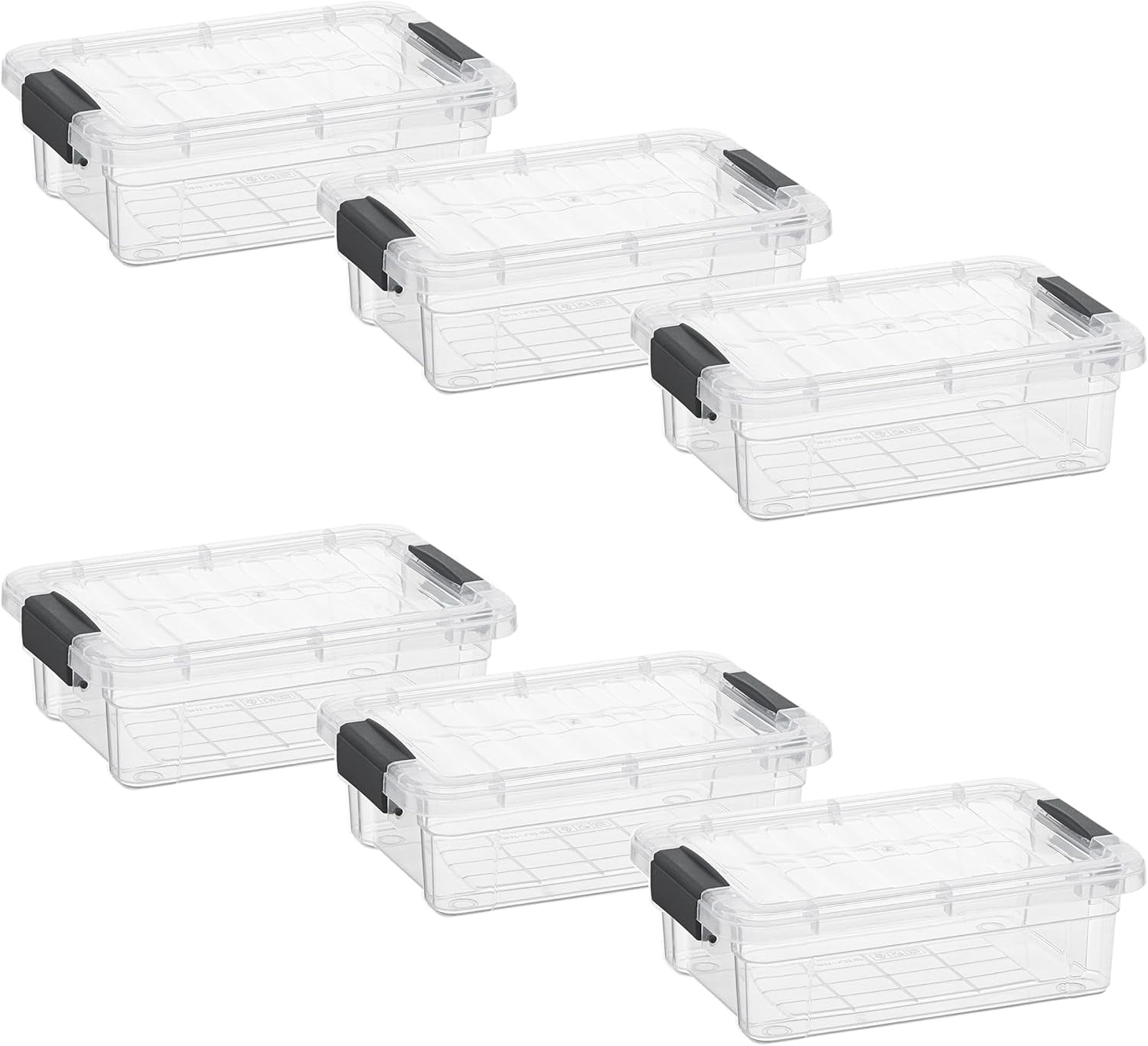 Clear Storage Boxes with Lids Quart Plastic Container Bins for ...