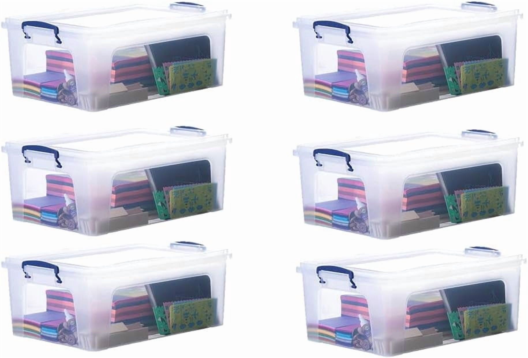 Clear Storage Boxes with Lids Quart Plastic Container Bins for ...