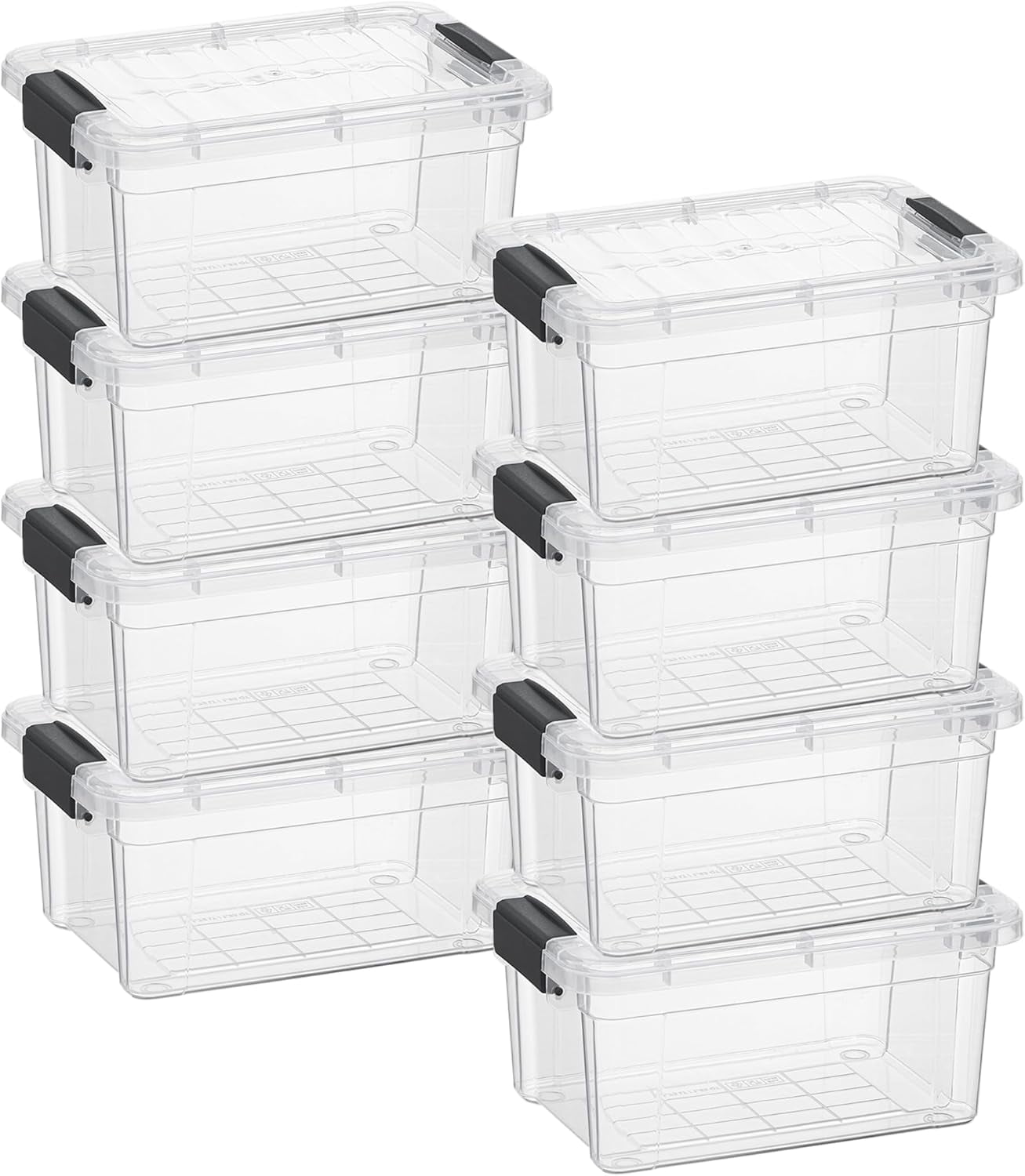Clear Storage Boxes with Lids Quart Plastic Container Bins for ...
