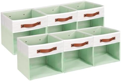 Clear Storage Cubes Bins 11 x 11, Fabric Storage Cube Bins for Storage ...