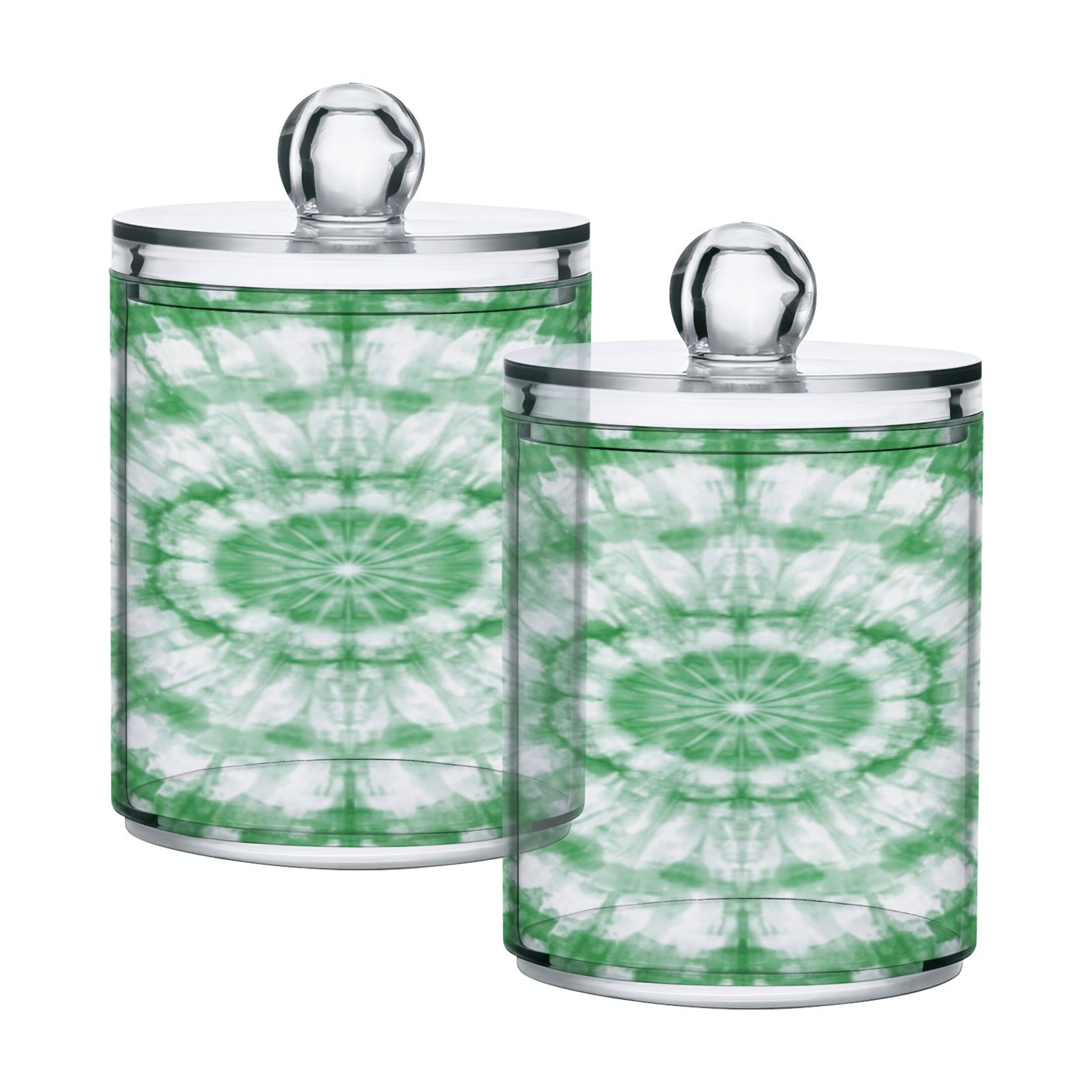 Clear Storage Jar 2.75x 4.13 Inches One Sizex2 Cotton Swabs Cans ...