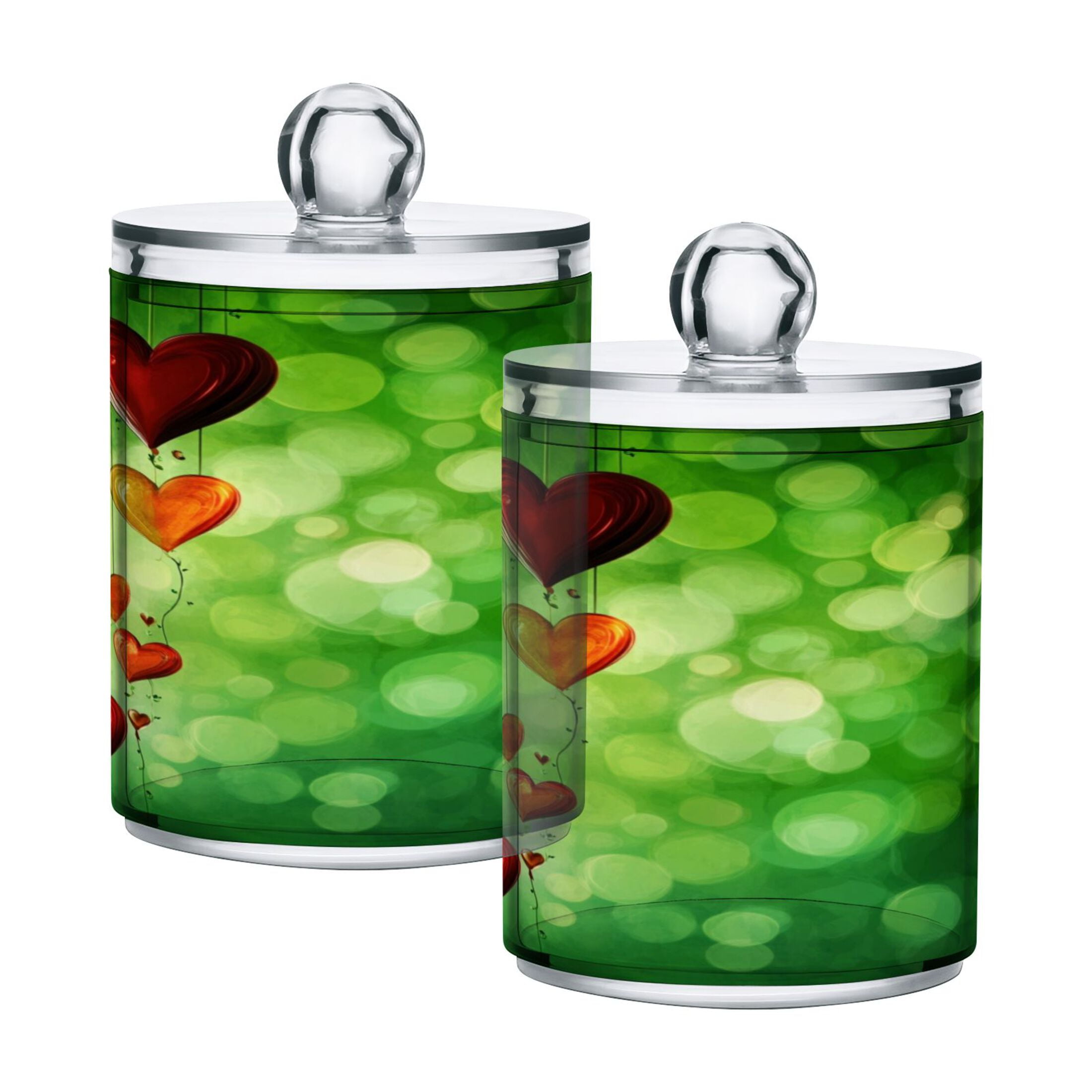 Clear Storage Jar 2.75x 4.13 Inches One Sizex4 Cotton Swabs Cans Translucent Plasticental Floss ...