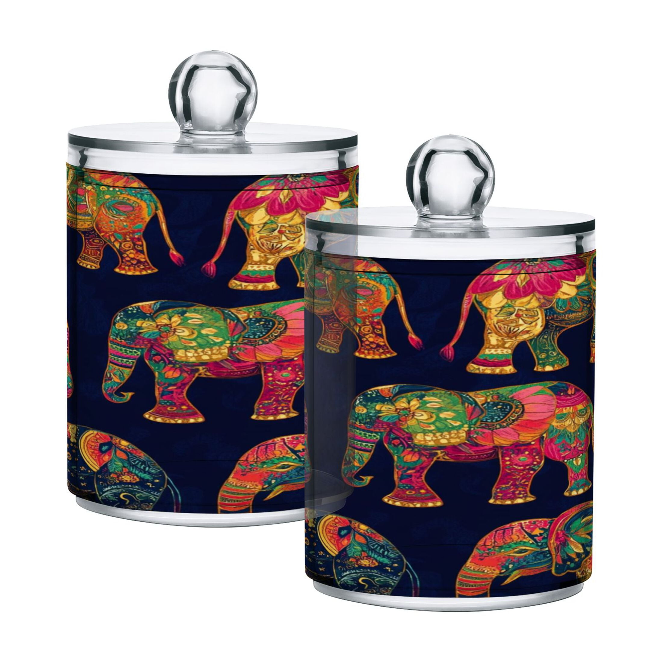 Clear Storage Jar 2.75x 4.13 Inches One Sizex4 Cotton Swabs Cans ...