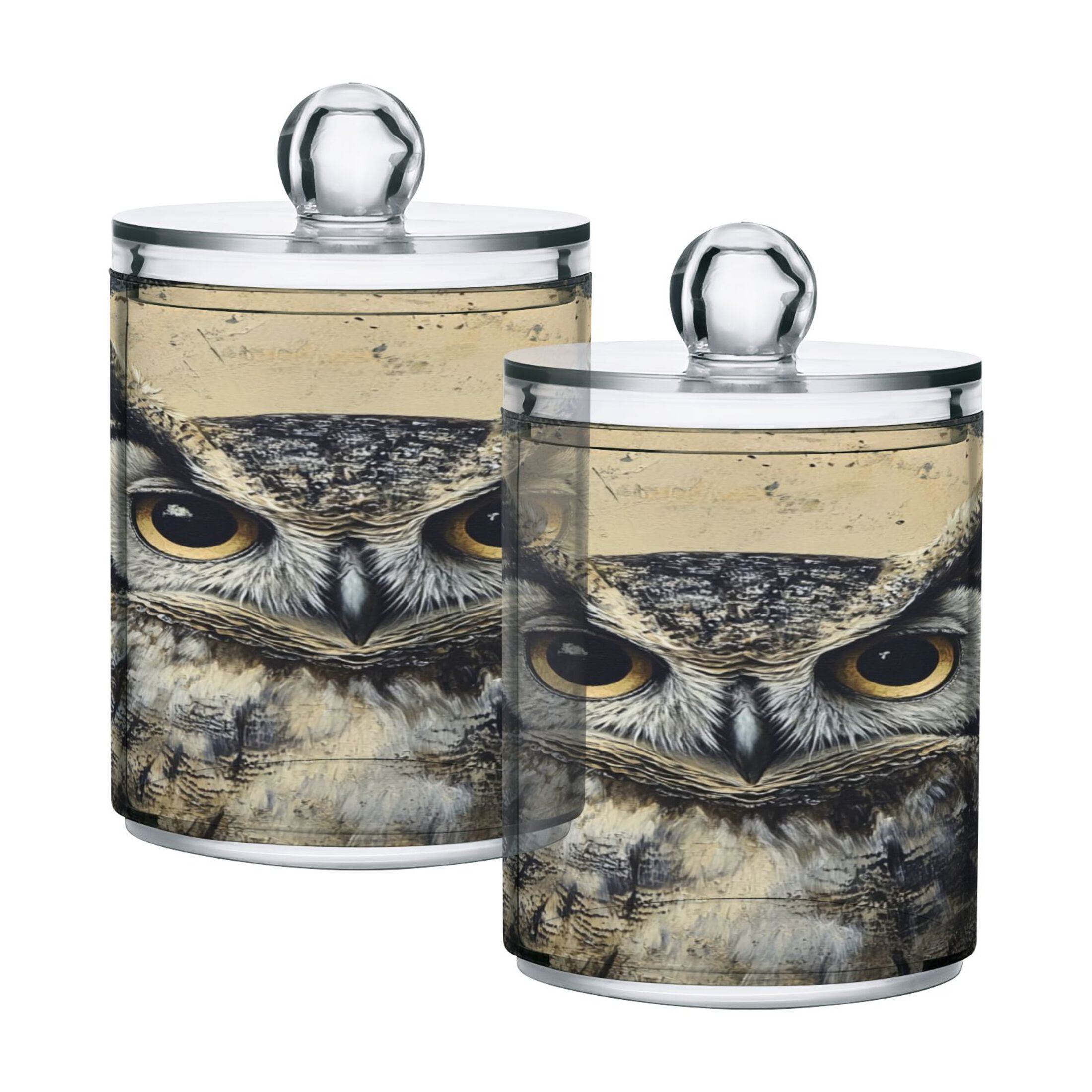 Clear Storage Jar 2.75x 4.13 Inches One Sizex4 Cotton Swabs Cans ...