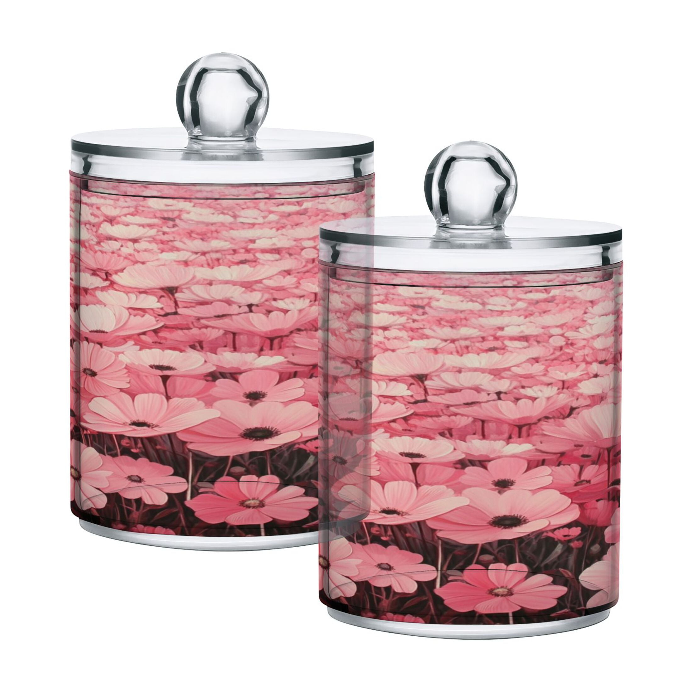 Clear Storage Jar 2.75x 4.13 Inches One Sizex4 Cotton Swabs Cans ...