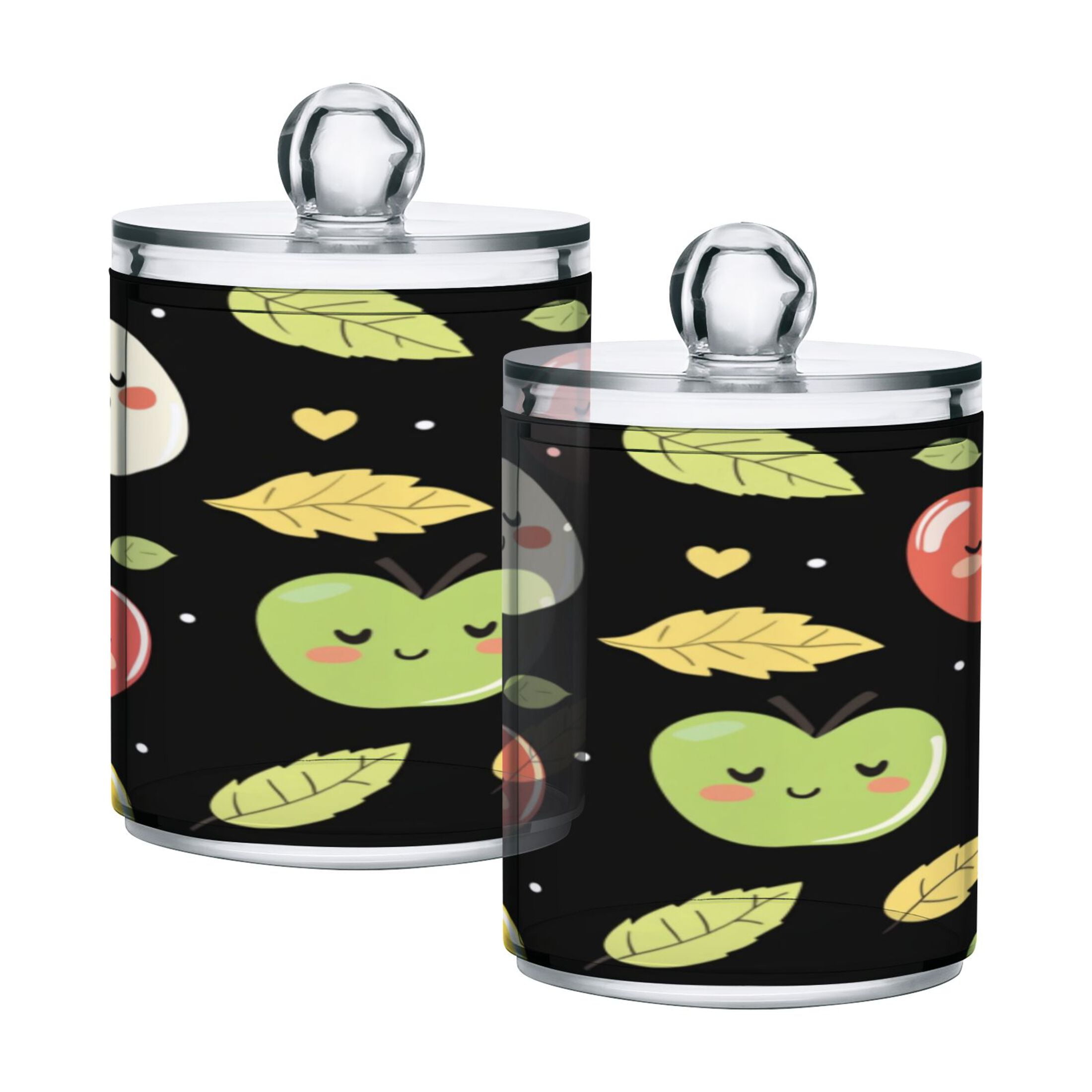 Clear Storage Jar 2.75x 4.13 Inches One Sizex4 Cotton Swabs Cans ...