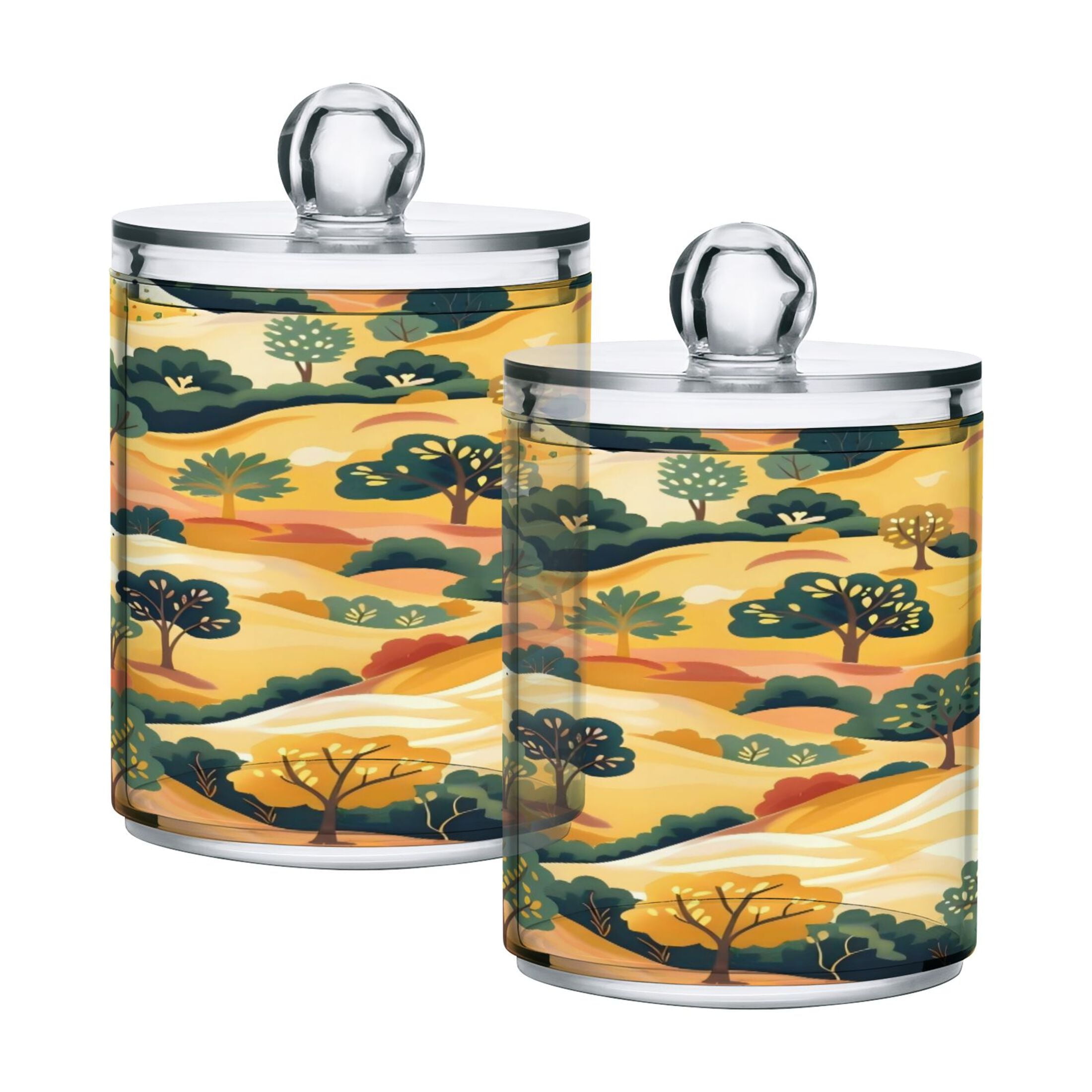 Clear Storage Jar 2.75x 4.13 Inches One Sizex4 Cotton Swabs Cans ...