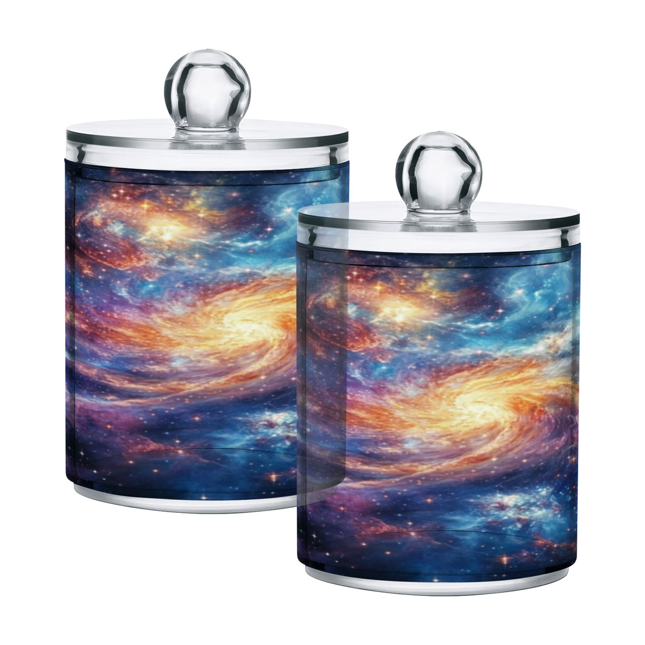 Clear Storage Jar 2.75x 4.13 Inches One Sizex4 Cotton Swabs Cans ...