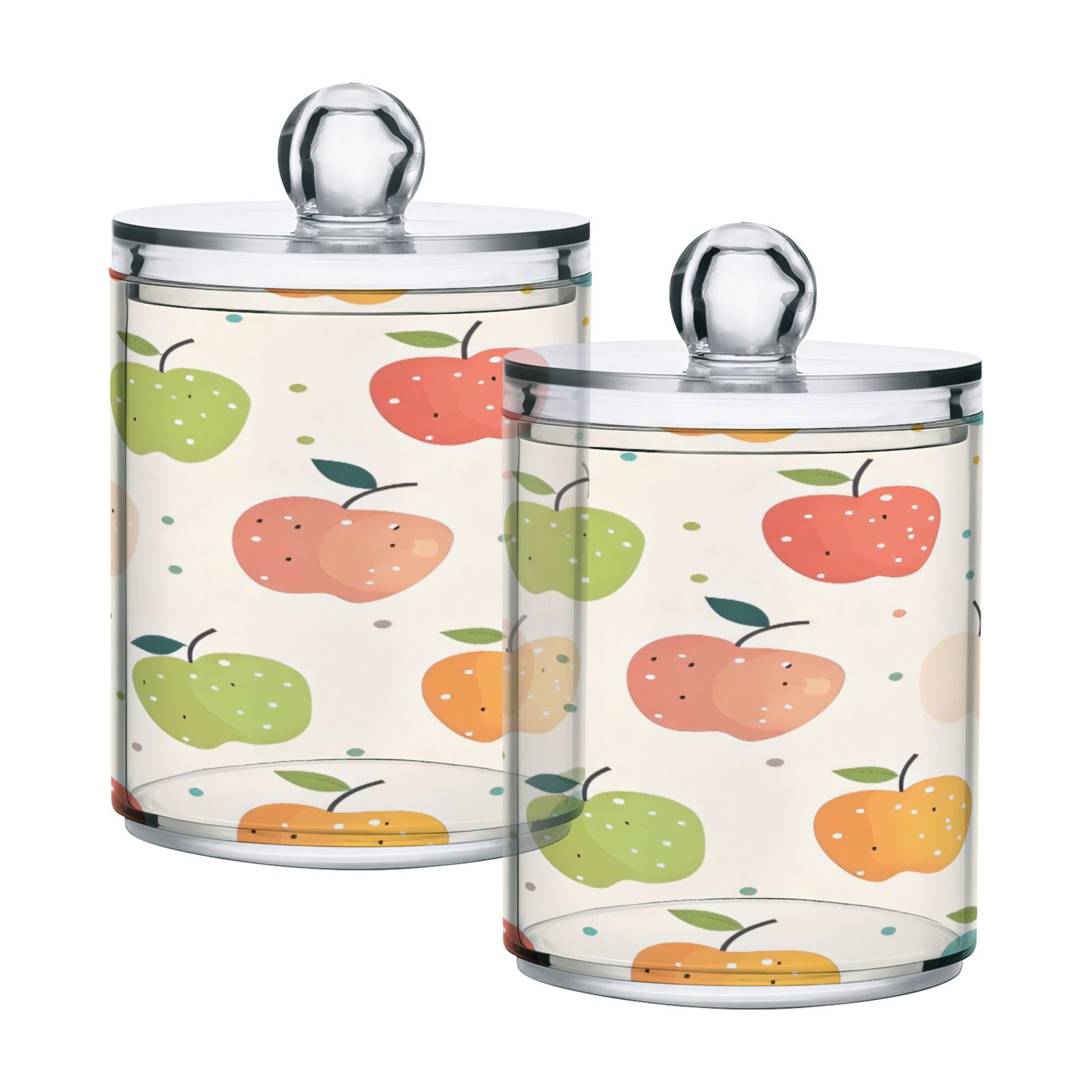 Clear Storage Jar 2.75x 4.13 Inches One Sizex4 Cotton Swabs Cans ...