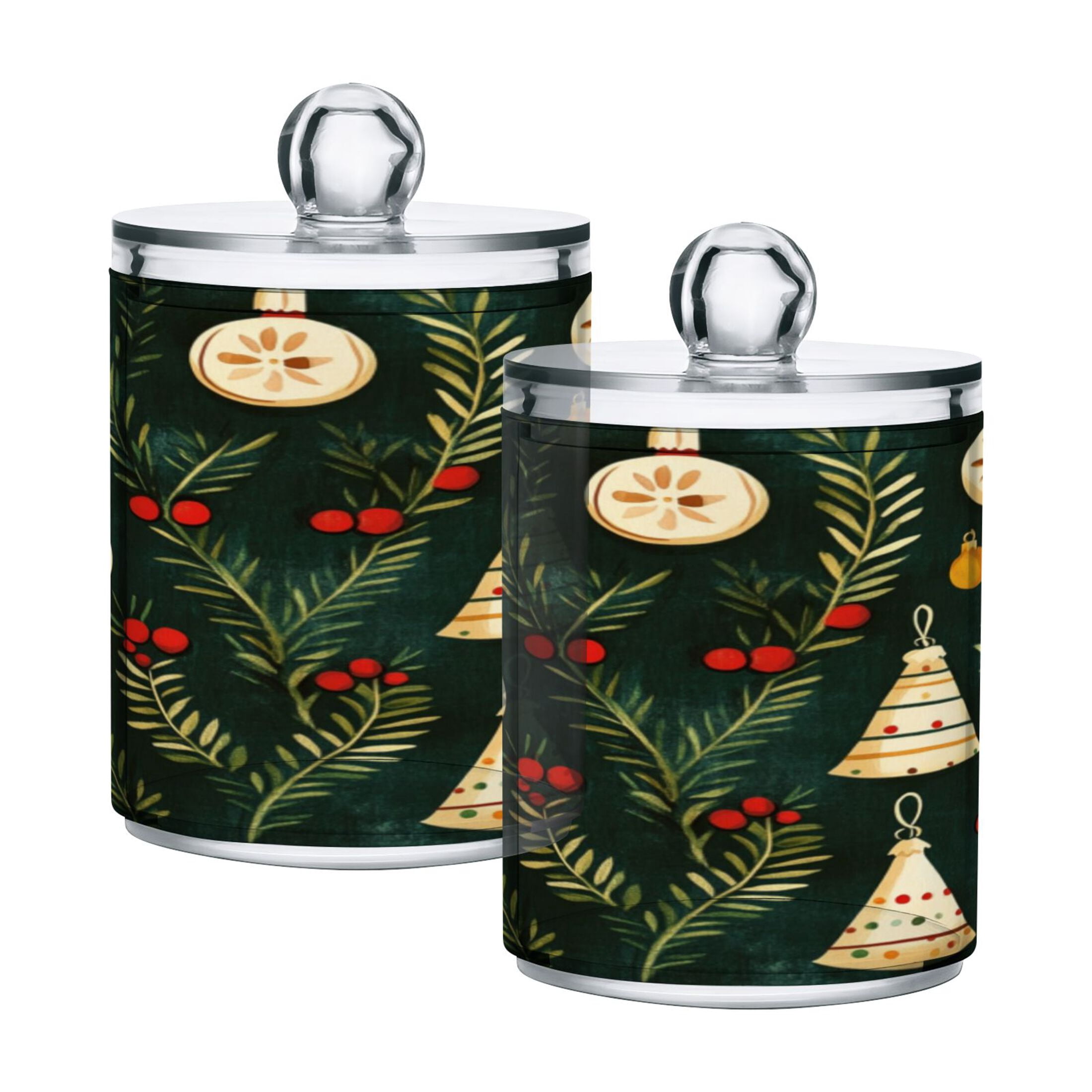 Clear Storage Jar 2.75x 4.13 Inches One Sizex4 Cotton Swabs Cans ...