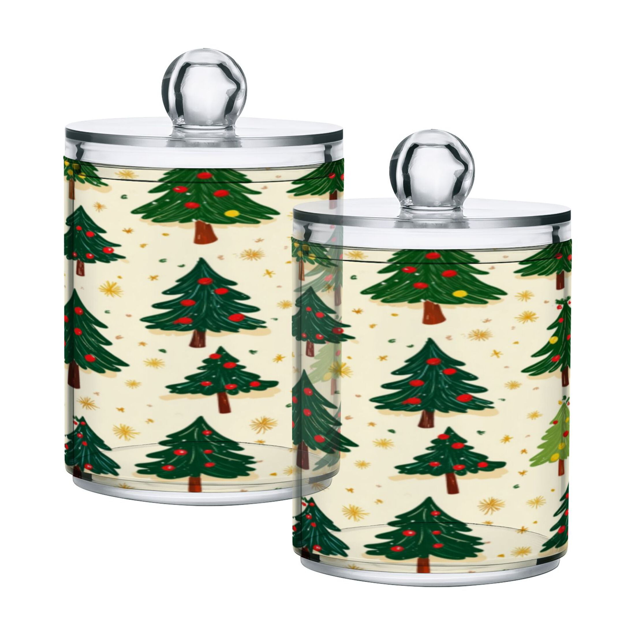Clear Storage Jar 2.75x 4.13 Inches One Sizex4 Cotton Swabs Cans ...