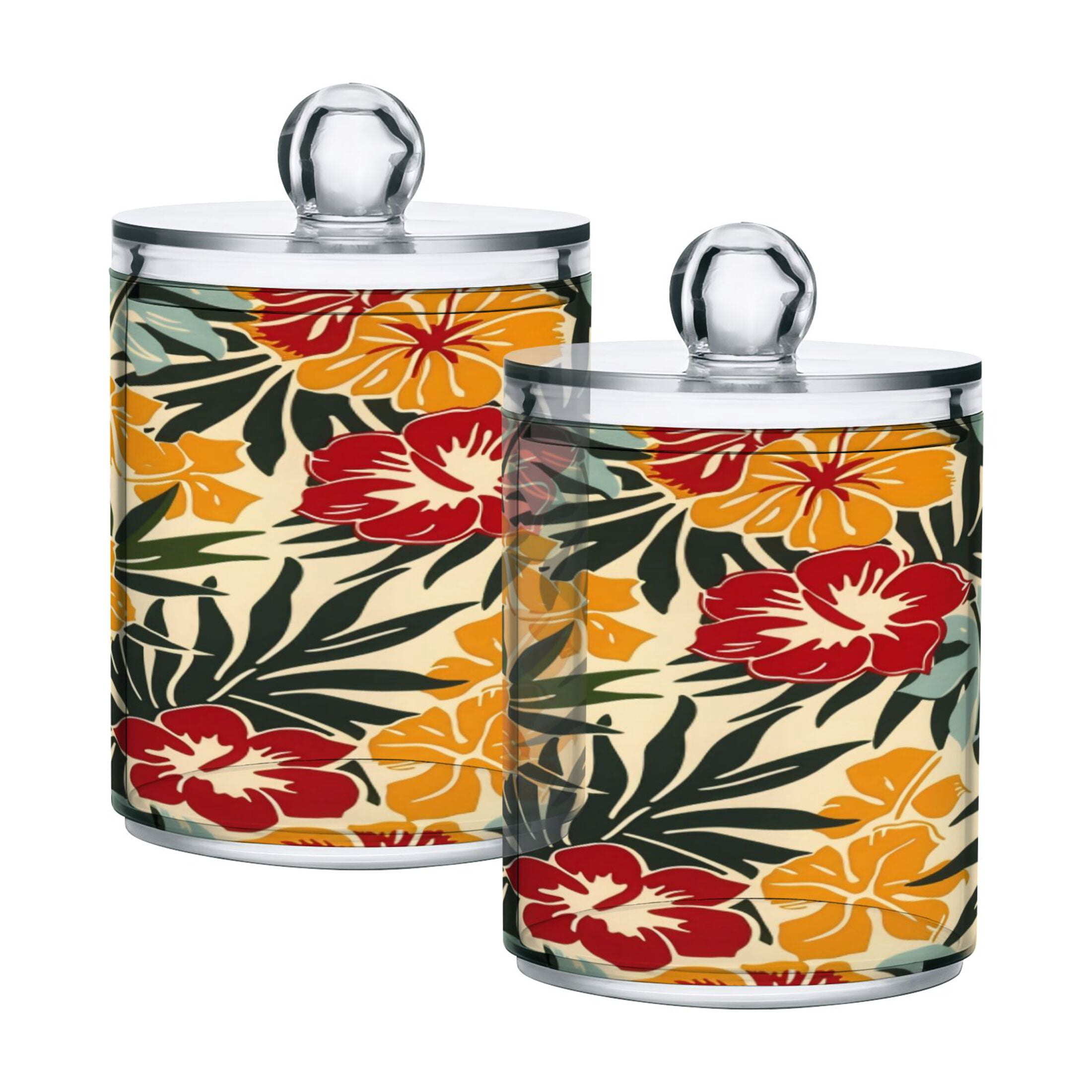 Clear Storage Jar 2.75x 4.13 Inches One Sizex4 Cotton Swabs Cans ...