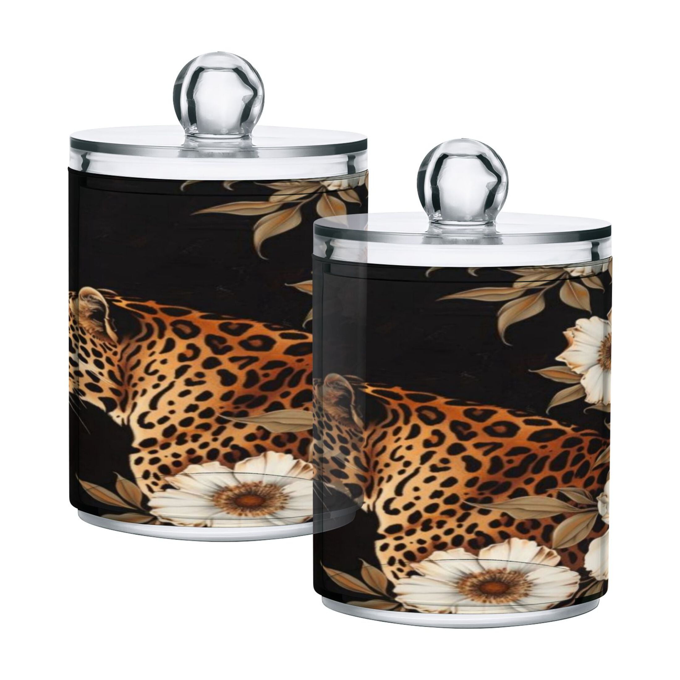 Clear Storage Jar 2.75x 4.13 Inches One Sizex4 Cotton Swabs Cans ...