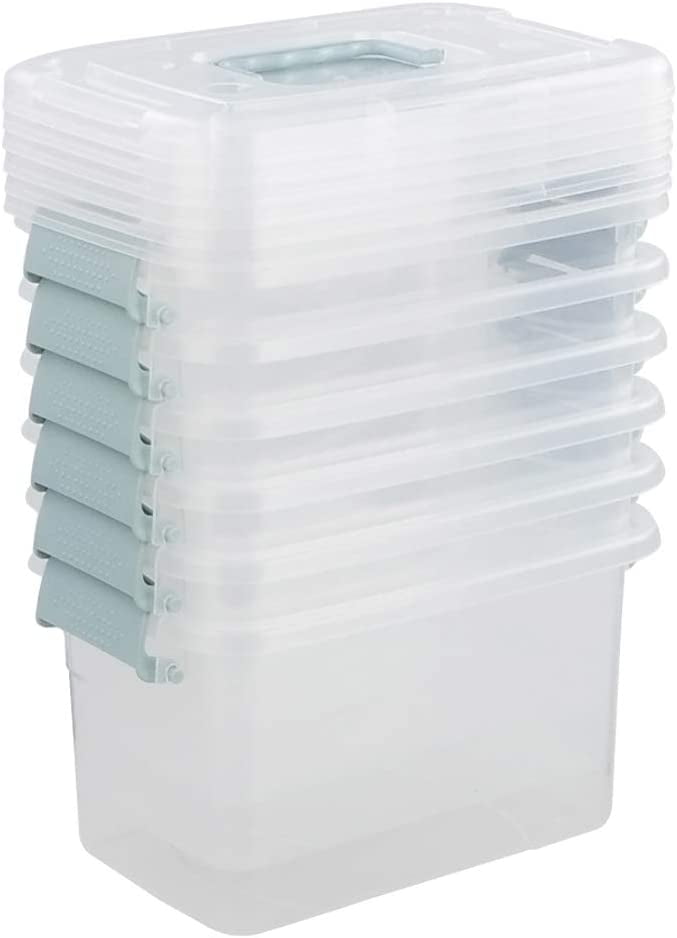 Clear Storage Latch Bin, Plastic Storage Container Box with Lid and ...