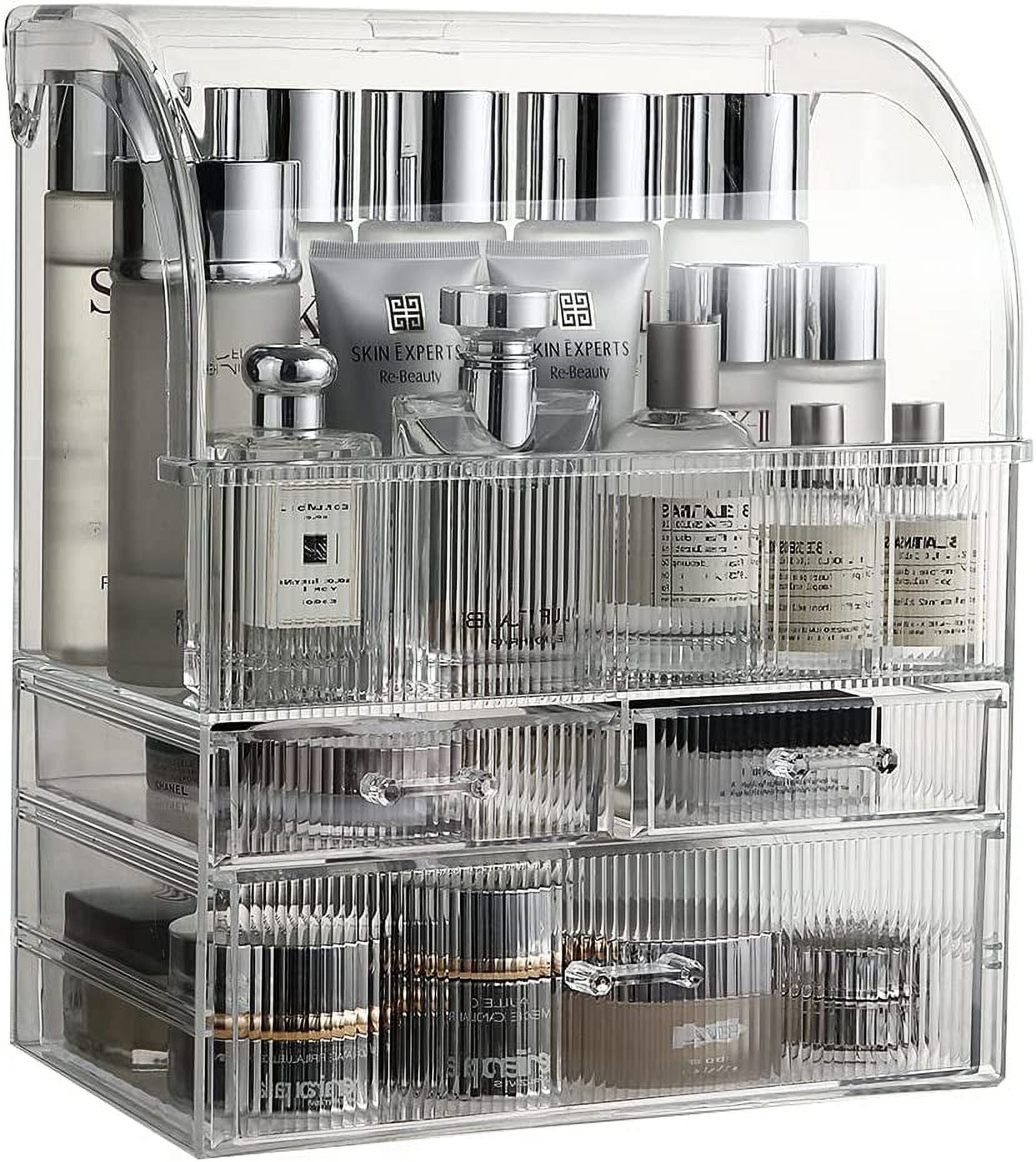 Profional Large Cosmetic Makeup Organizer Bathroom Storage Display Case ...