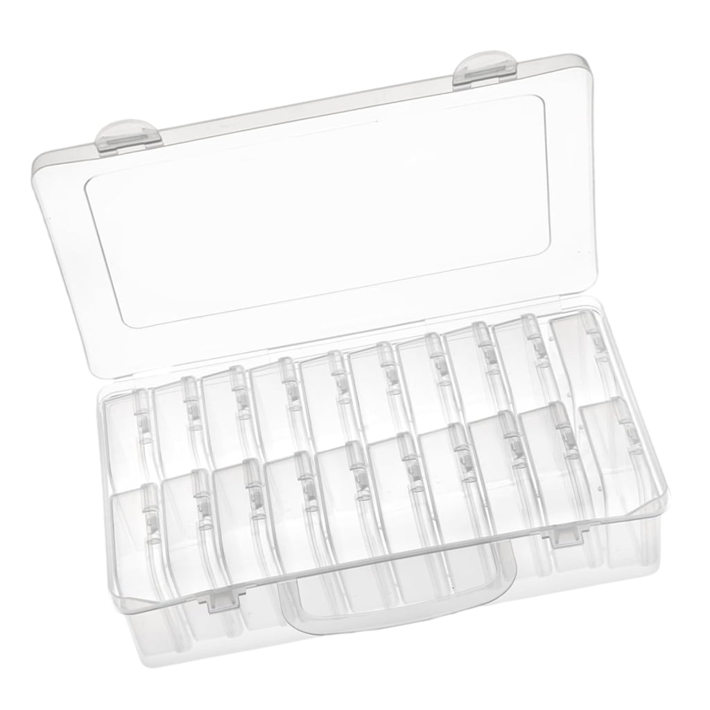 Clear Sturdy Plastic Craft Organizers Boxes Stackable Jewelry Storage ...
