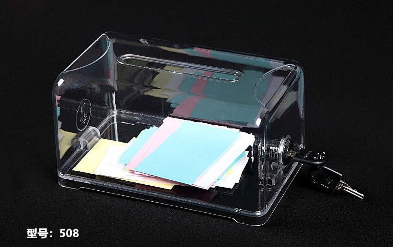 Clear Suggestion Box Ballot Box Donation Box with Lock for Fundraising ...
