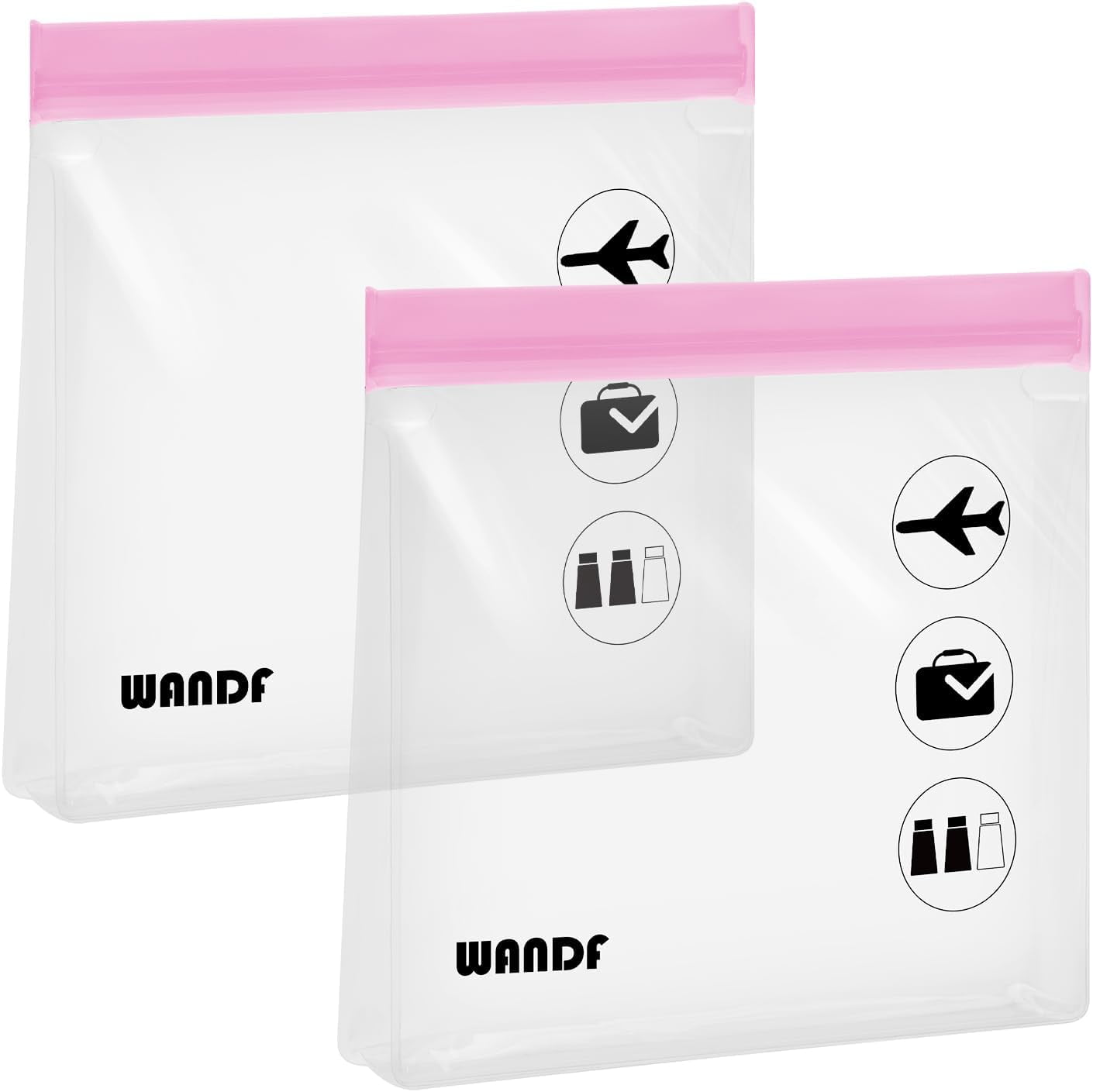 WANDF Clear 3-1-1 Travel Toiletry Bag, Quart Size, Leakproof ...