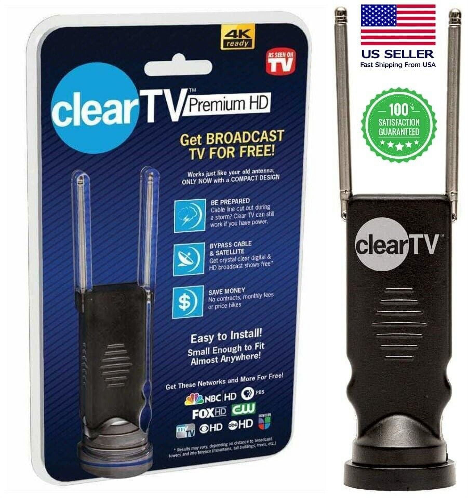 Clear TV 4K Ready Premium HD Digital Antenna - Free Local and National ...