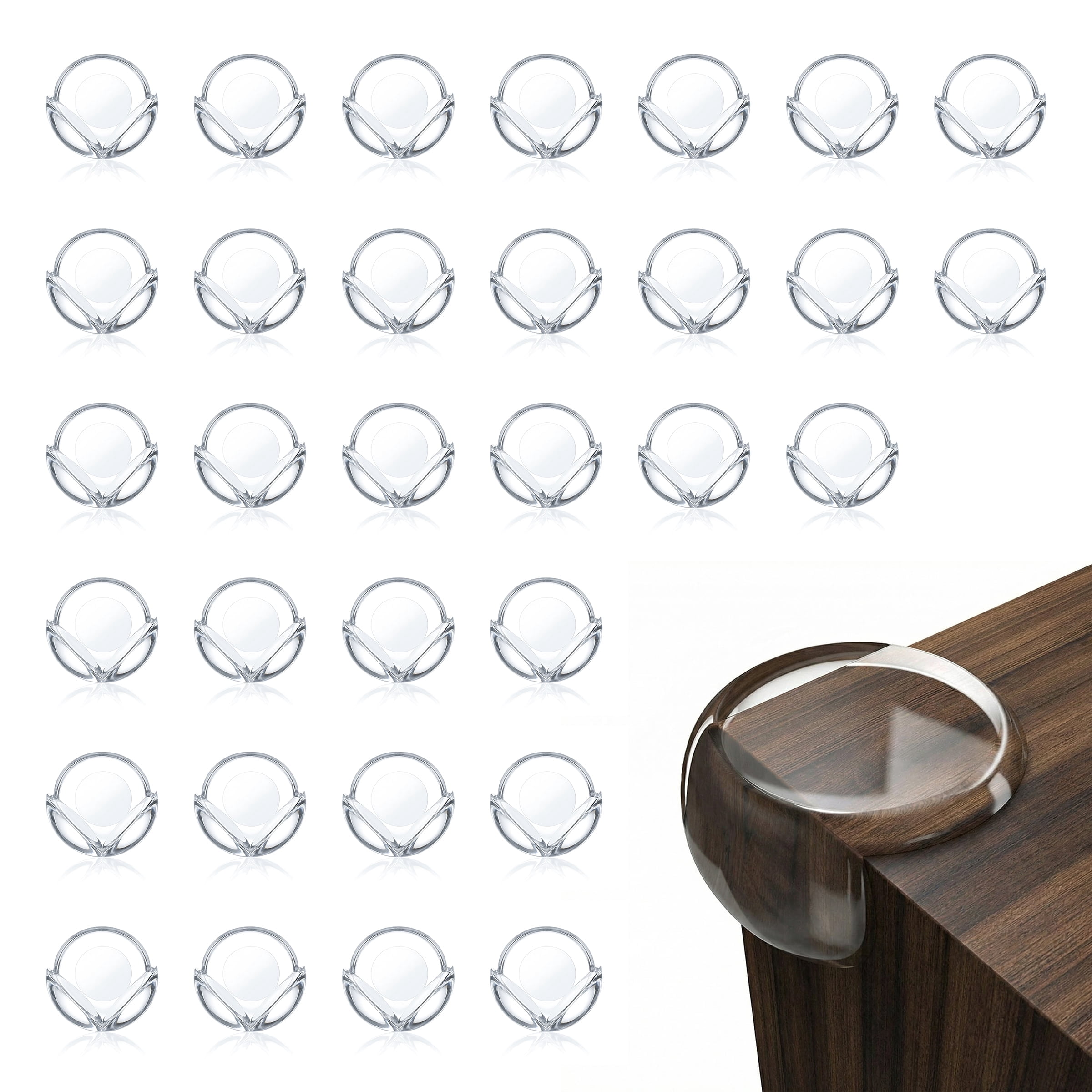 Clear Table Corner Protectors – 24-Pack, Furniture Guards & Bumpers ...