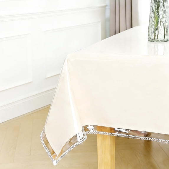 Clear Table Cover Protector Rectangle 60 x 90 Inch Transparent Oblong ...