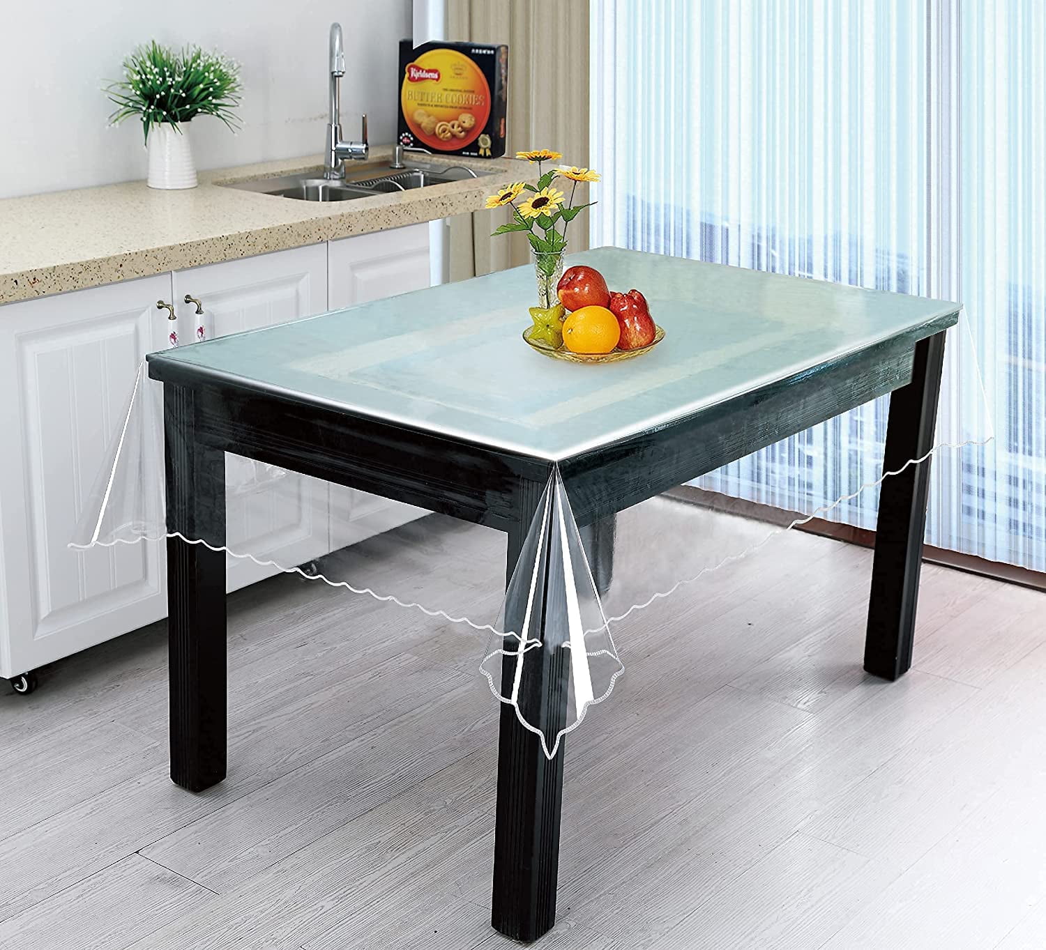 Durable Delights Clear Tablecloth Cover, Dining Table Protector, 60x90 ...