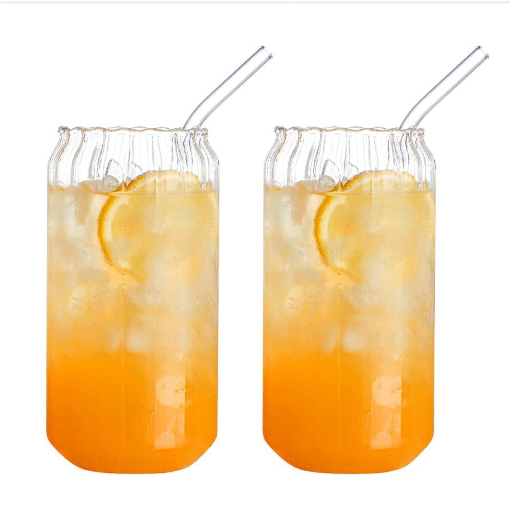 Clear Tall Water Glasses Premium Cocktail Glasses Beverage Cups Mojito ...