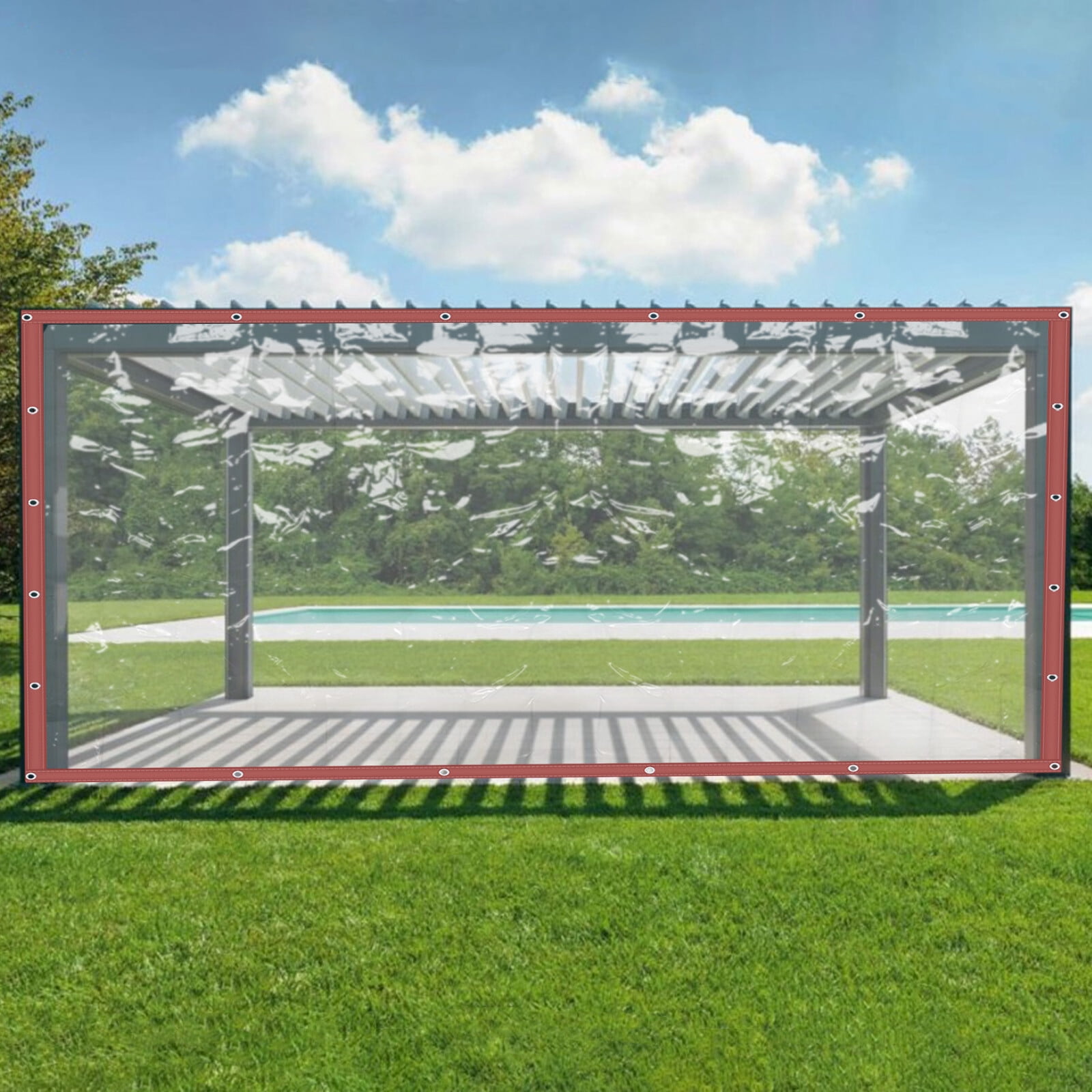 Clear Tarp 8x16ft Heavy Duty Canopy Tarp Waterproof Patio Enclosurec ...