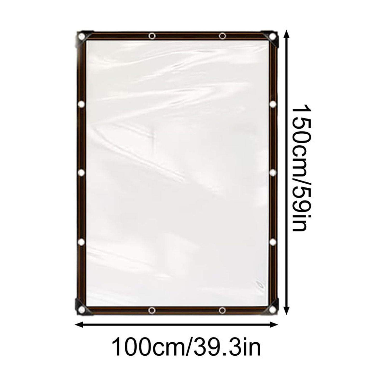 Clear Tarp - Heavy Duty Waterproof 1M*1.5M Clear Plastic Tarp with ...