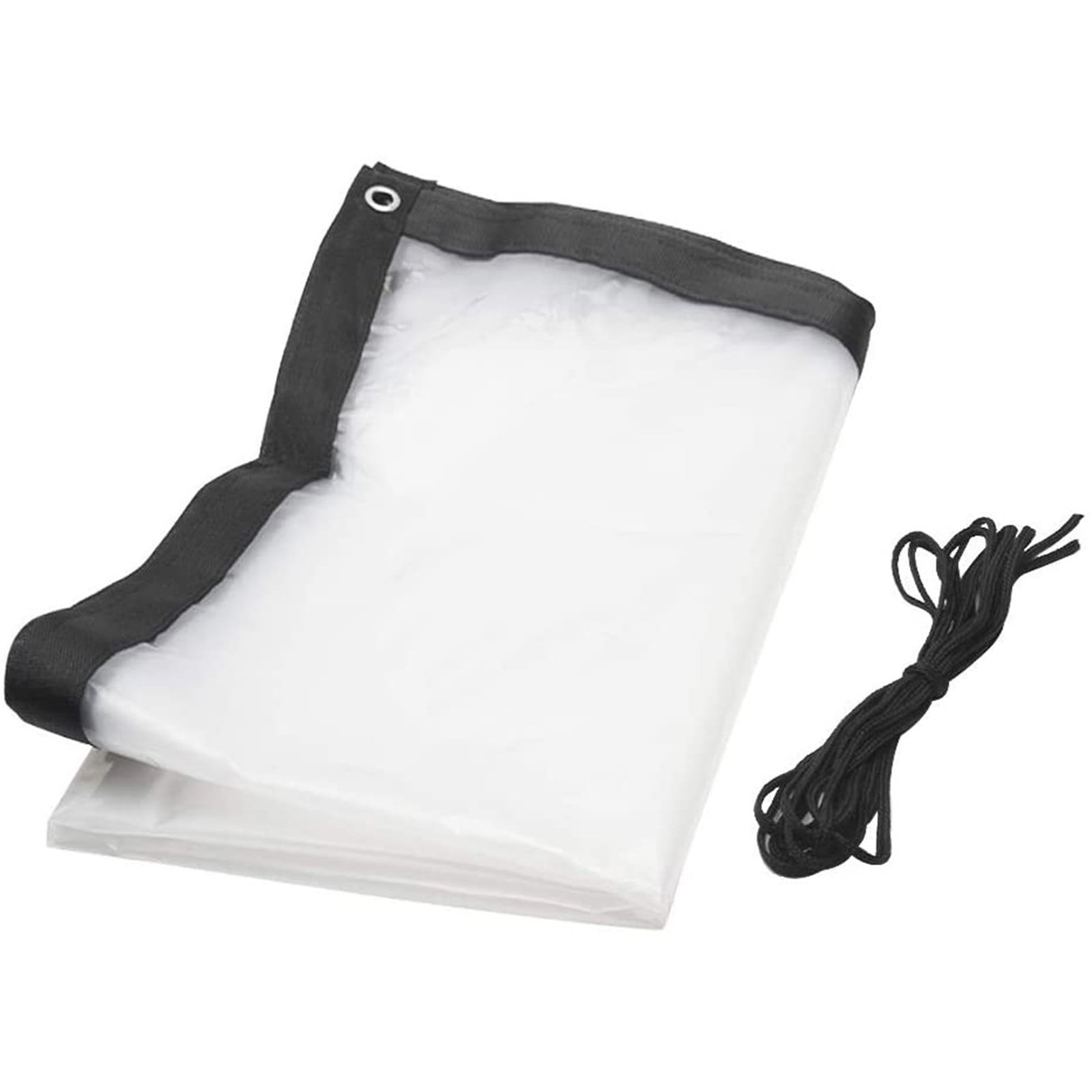 Clear Tarp, Thicken Transparent Tarp with Tie Rope, Garden Rainproof ...
