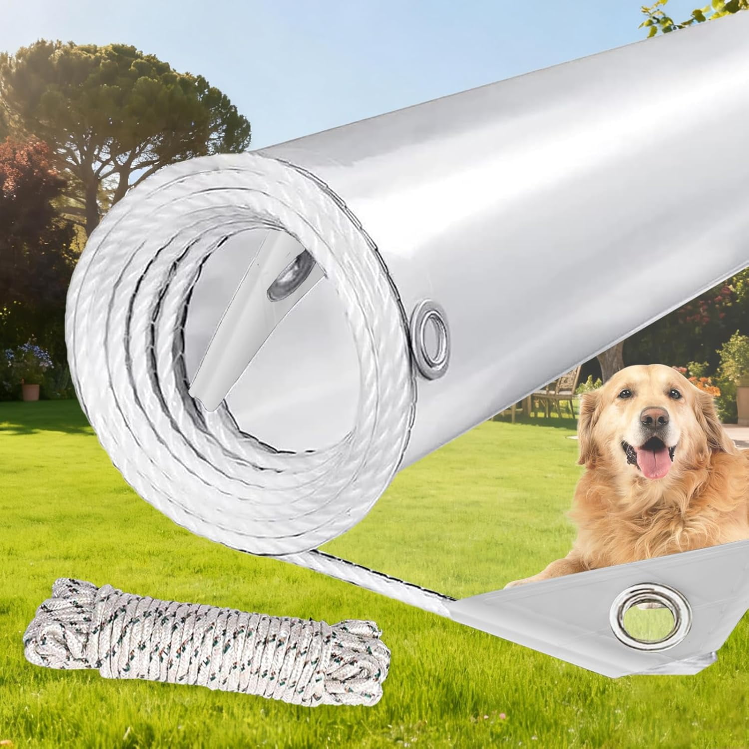 Clear Tarps Heavy Duty PVC, Transparent Tarp Durable Waterproof ...